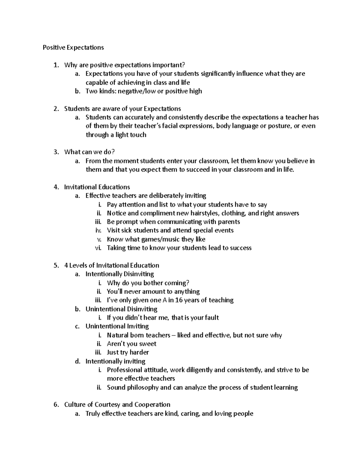 Positive Expectations-200 - Positive Expectations 1. Why are positive ...