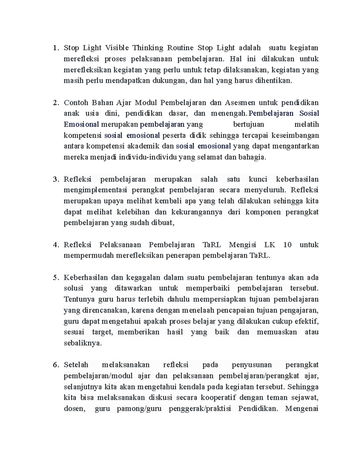 Arnik, Prinsip, Topik 4 - Elaborasi Pemahaman - Stop Light Visible Thinking Routine Stop Light ...