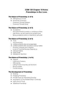 Chapter 8 Notes - Com 120 Chapter 8 Notes Communication Climate: The ...
