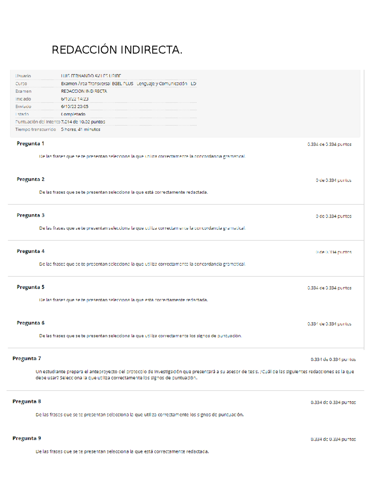 Redacción Indirecta EXAM - Comprension - Derecho - REDACCIÓN INDIRECTA. - Studocu
