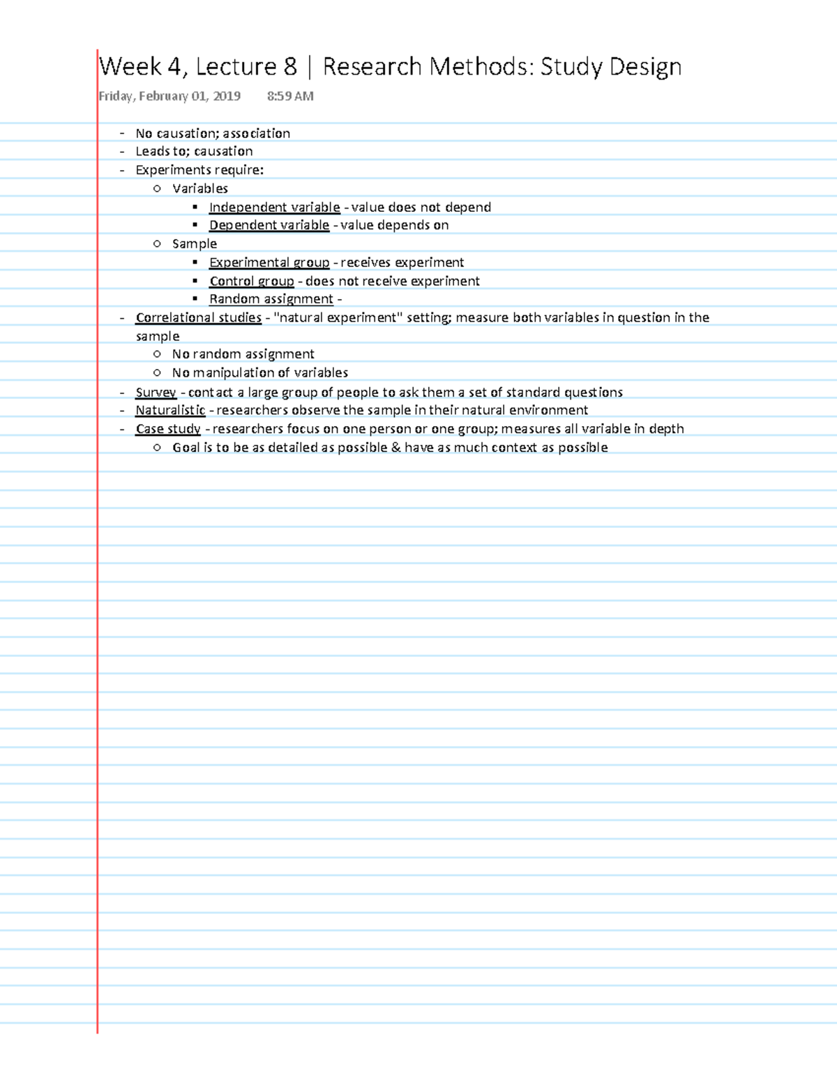 Research Methods: Study Design - EŽ ĐĂƵƐĂƚŝŽŶ͖ ĂƐƐŽĐŝĂƚŝŽŶ >ĞĂĚƐ ƚŽ͖ ...