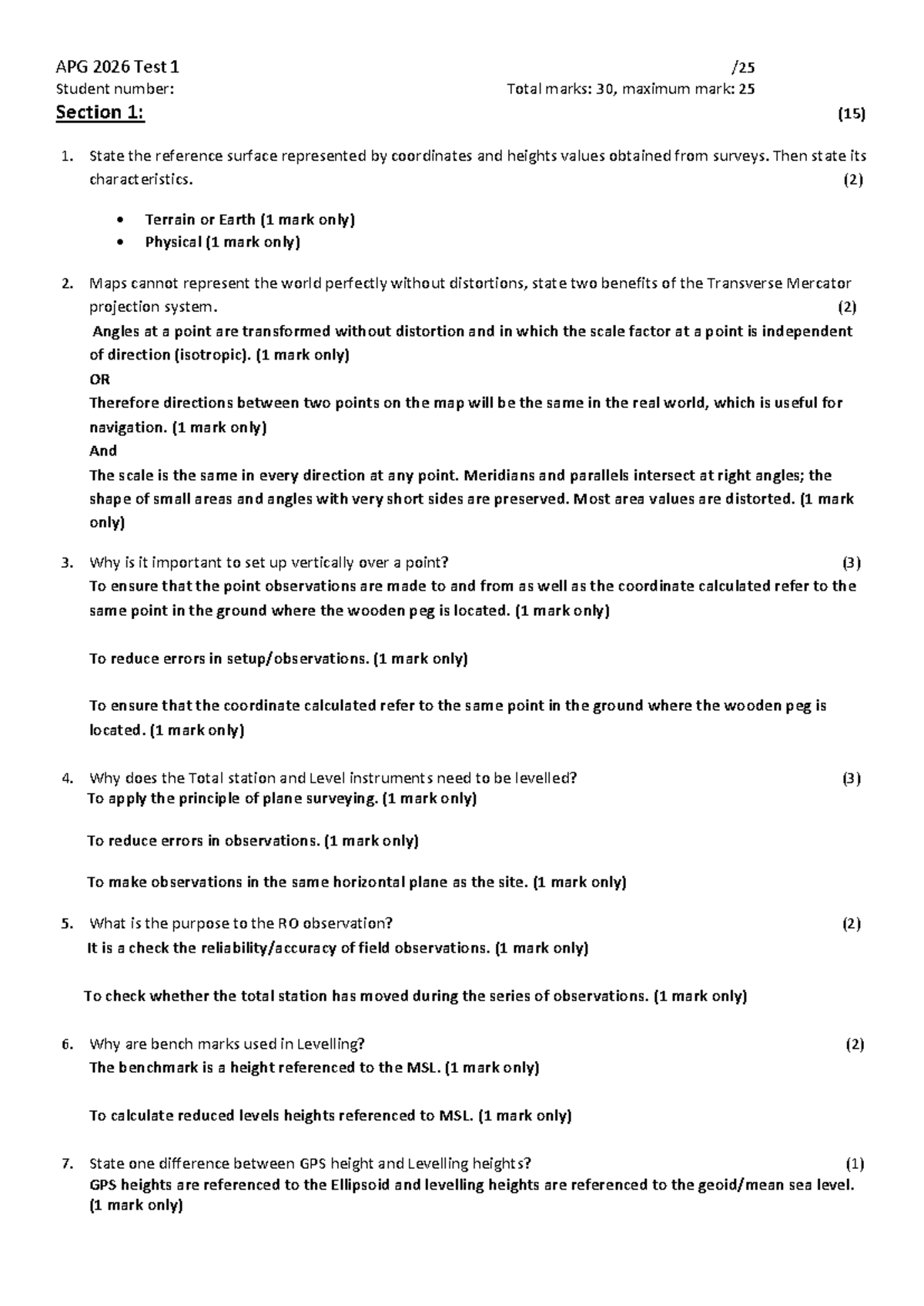 APG 2026S 2019 Test 1 Answers-1 - APG 2026 Test 1 / 25 Student number ...