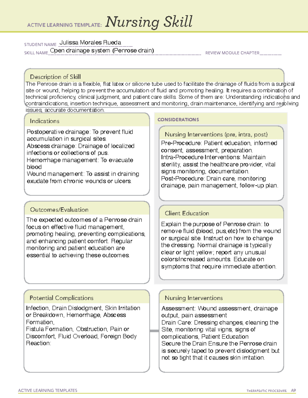 Active Learning Template Nursing Skill form - ACTIVE LEARNING TEMPLATES ...
