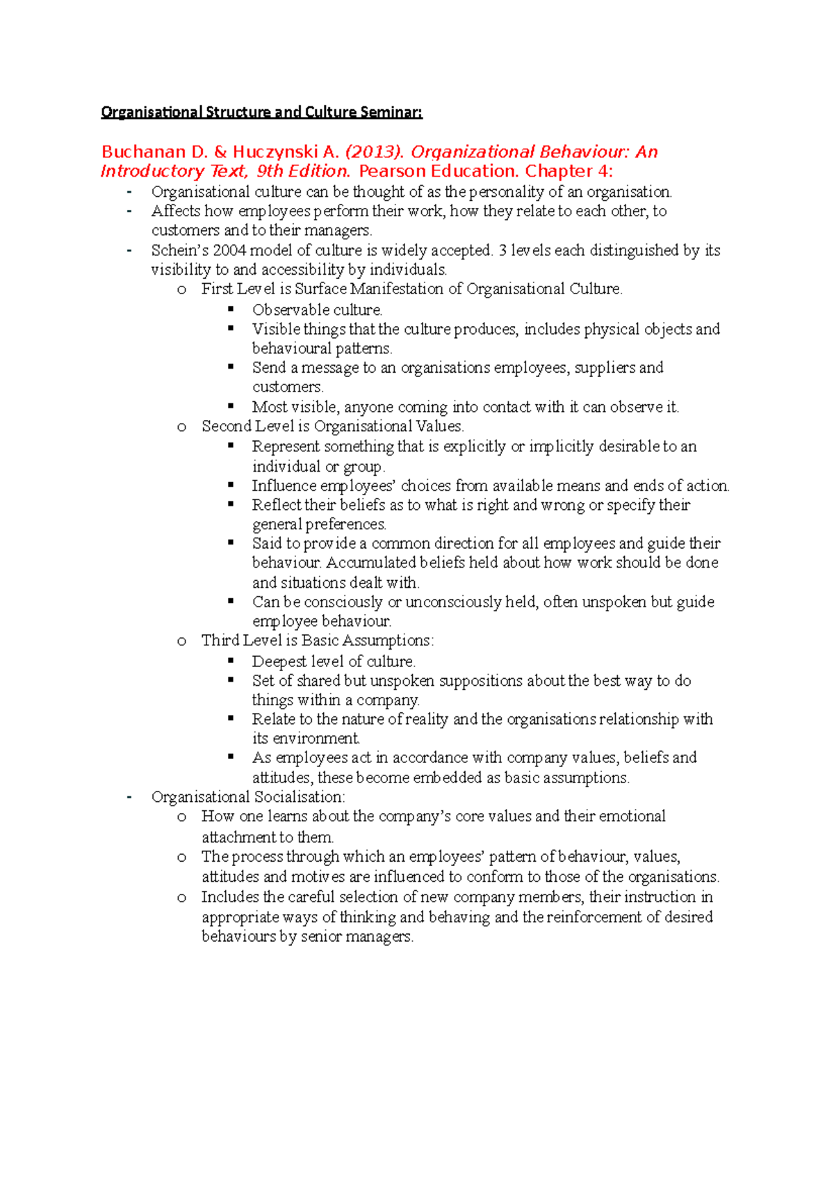Organisational Structure and Culture Seminar - Organisational Structure ...