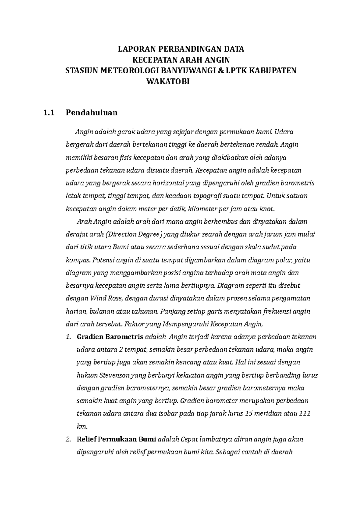 ASYA Sukma Fitriah 0901042000 2 Laporan DATA BMKG Kecepatan Angin RATA - LAPORAN PERBANDINGAN ...