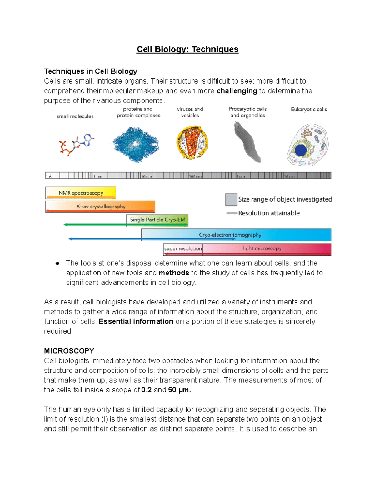 Cell Biology Techniques - Cell Biology: Techniques Techniques in Cell ...