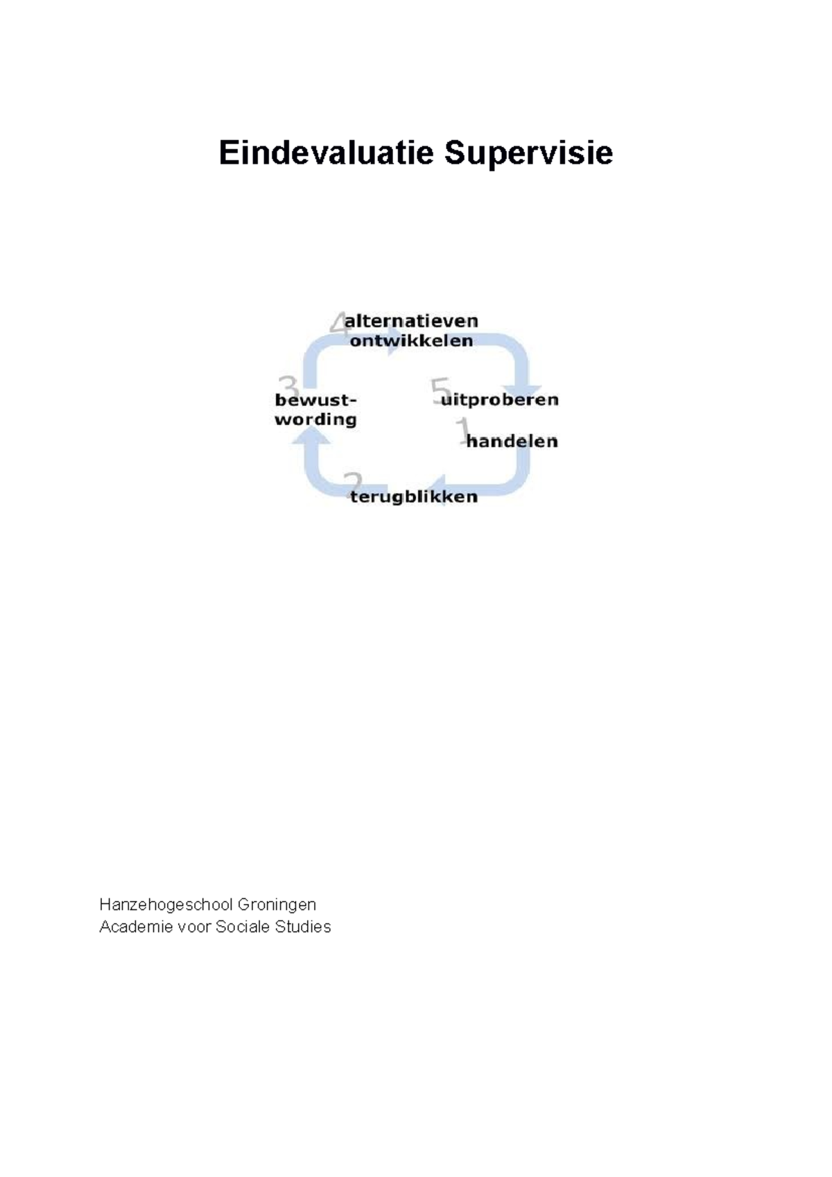 Eindevaluatie Supervisie - Samenwerkingsproces en de werkwijze 1 Bijeenkomsten en eigen ...