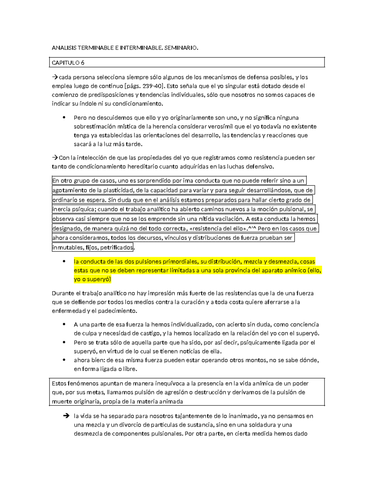 Analisis Terminable E Interminable. Seminario - ANALISIS TERMINABLE E ...