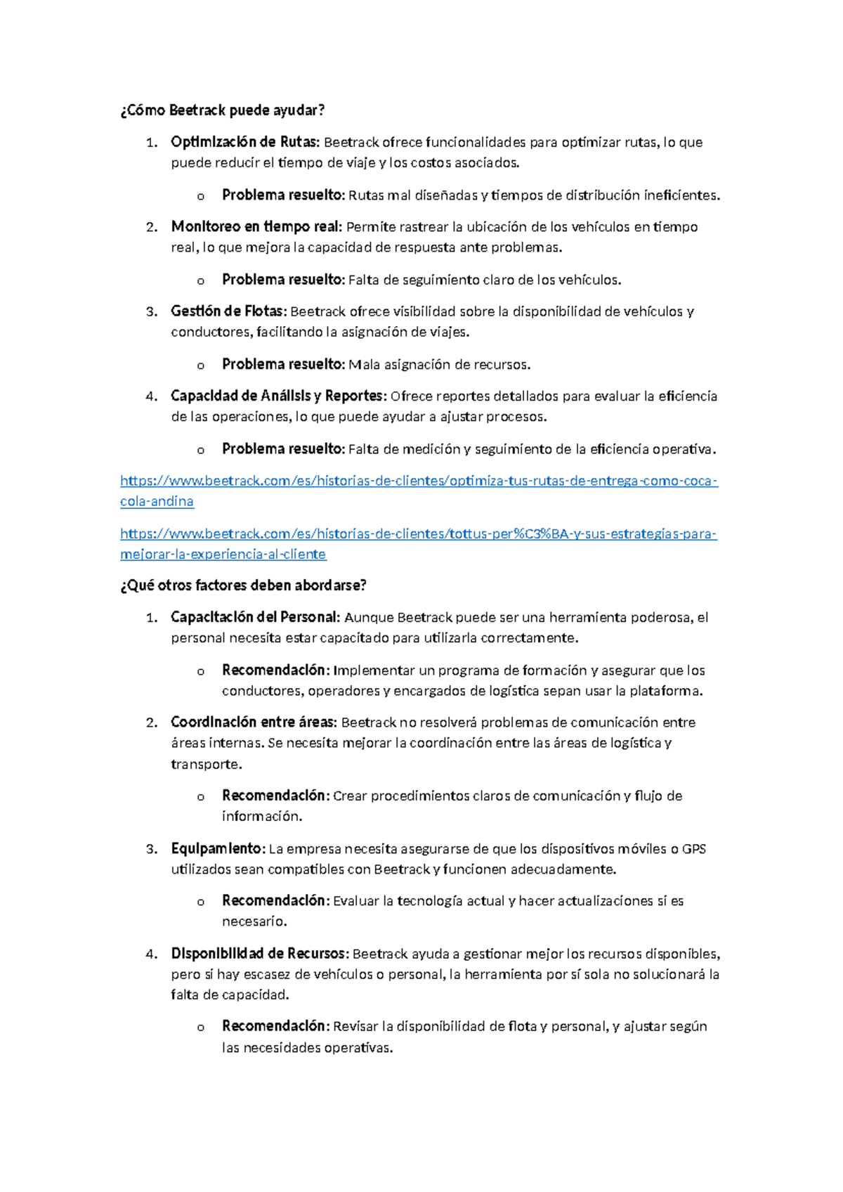 Cómo Beetrack puede ayudar como sistema para implementar - ¿Cómo ...