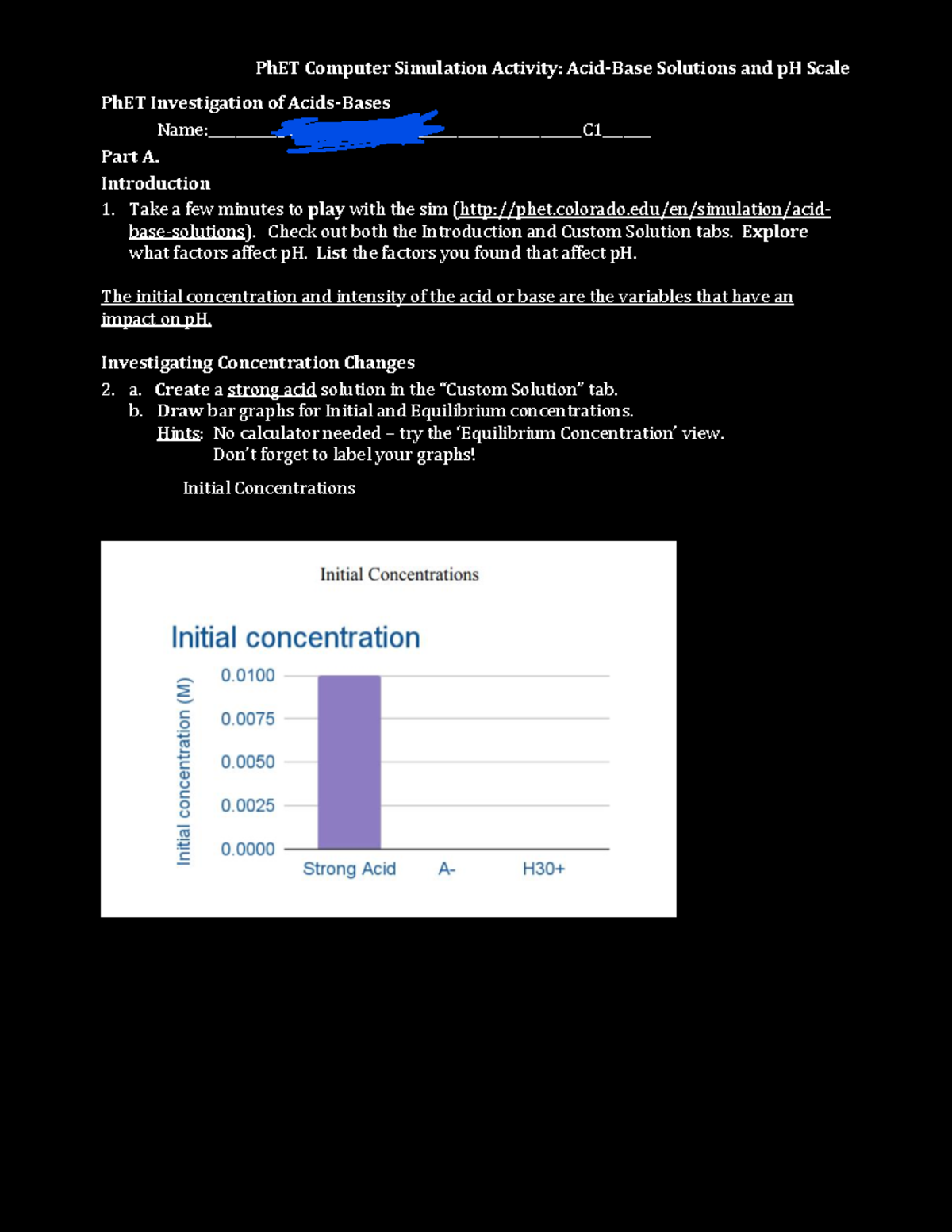 Acid-Base Solutions - PhET Investigation of Acids-Bases Name ...