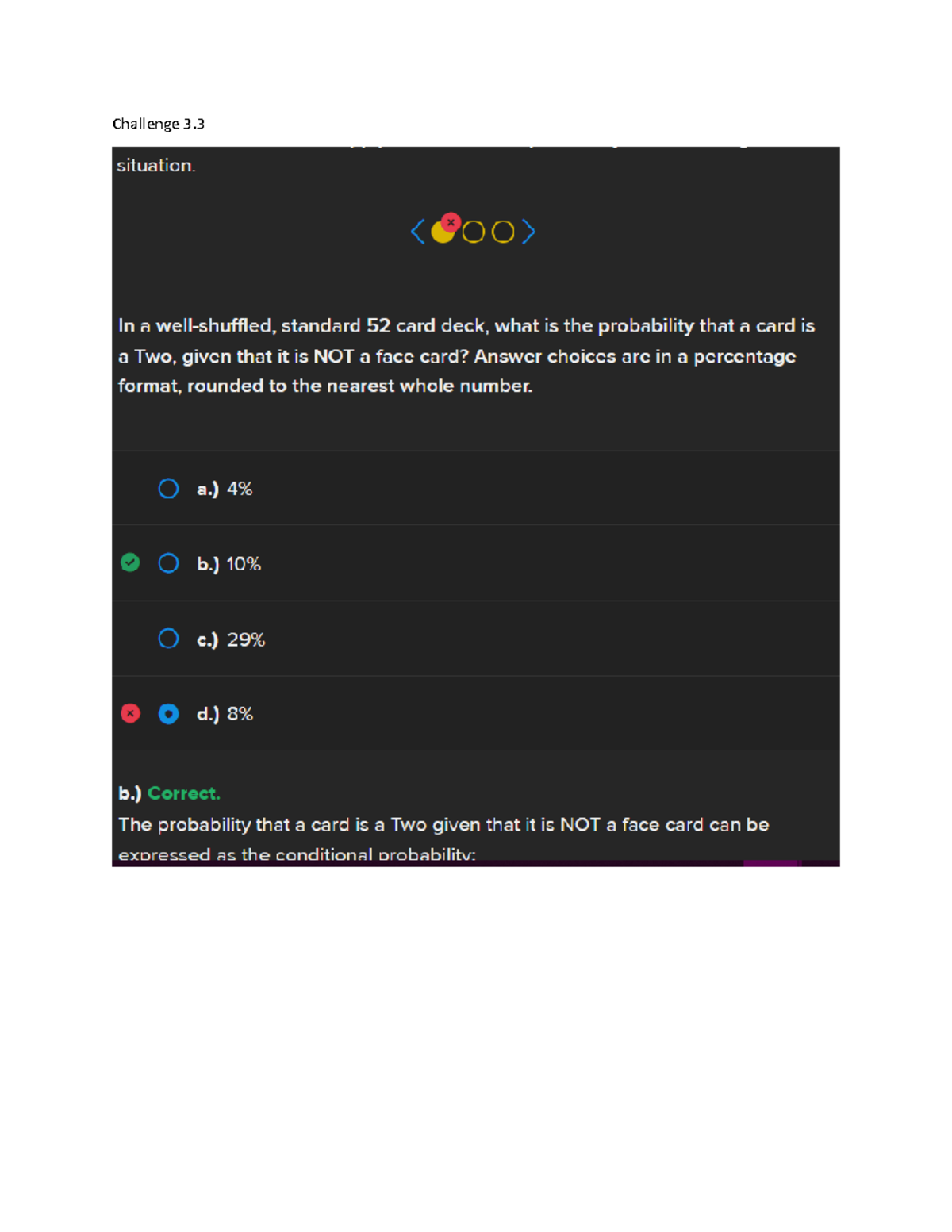 5 - quiz and answers part - MAT240 - Challenge 3. - Studocu