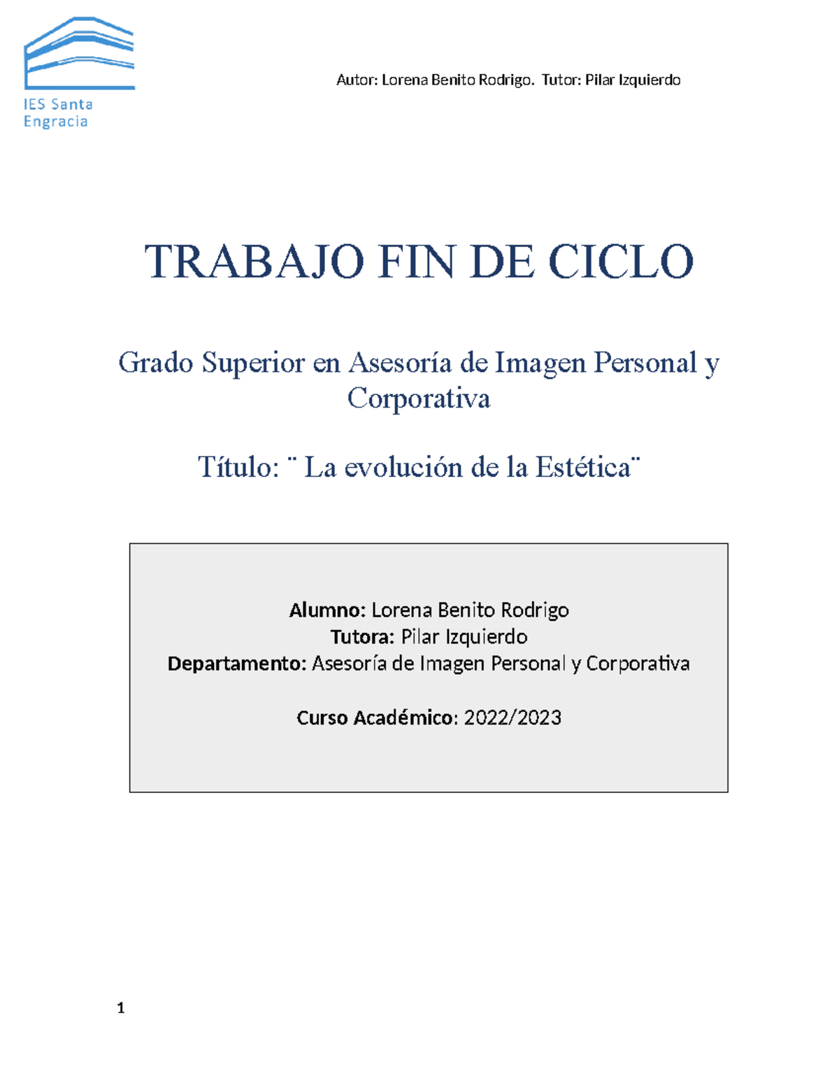 Trabajo FIN DE Grado - TRABAJO FIN DE CICLO Grado Superior en Asesoría ...