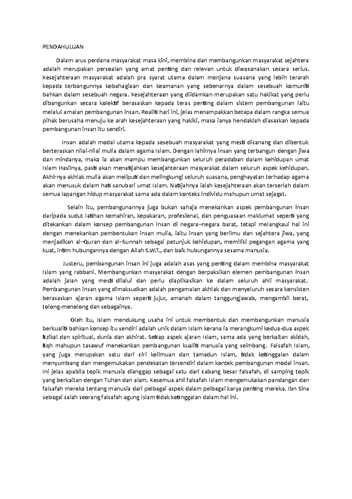 Assignment ctu analisis - PENDAHULUAN Dalam arus perdana masyarakat ...