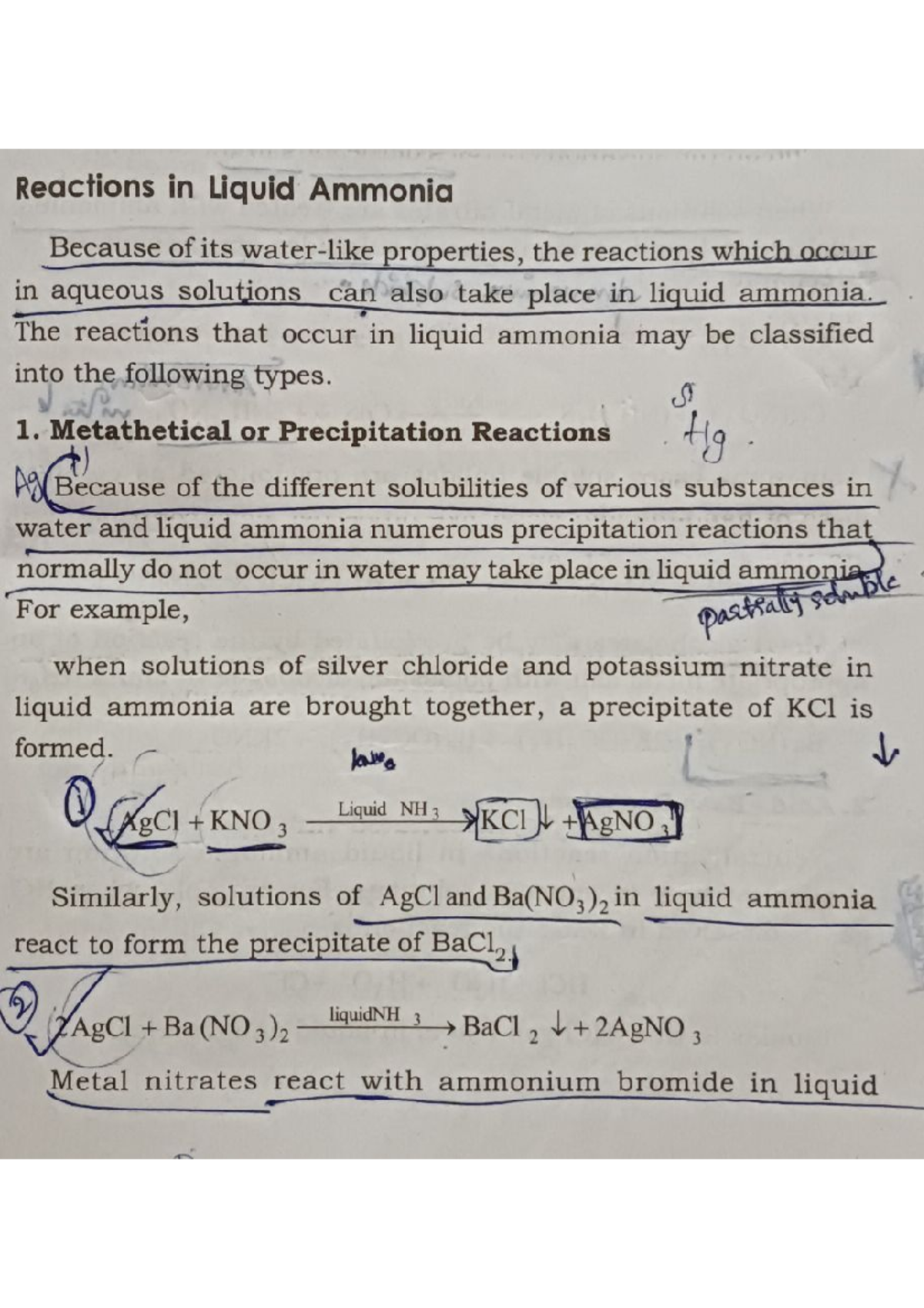 Reactions in Liquid Ammonia - Basic concepts in chemistry - UoK - Studocu