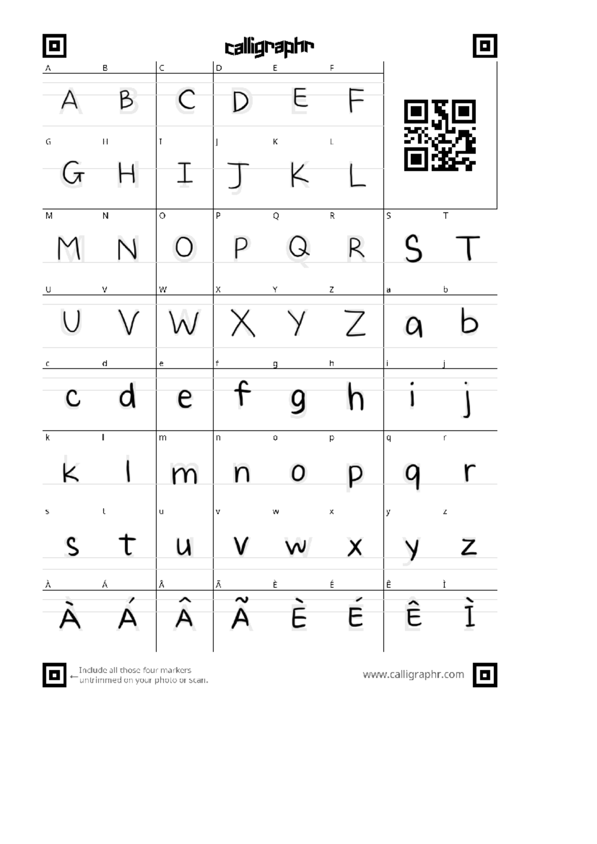 Calligraphr-Template - accounting information system - calligraphr A B C D E AB CD E F G H lK H ...