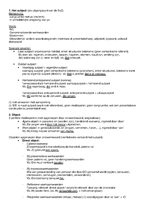 Nederlandse Taalkunde (syntaxis) - Nederlandse Taalkunde – 25 ...