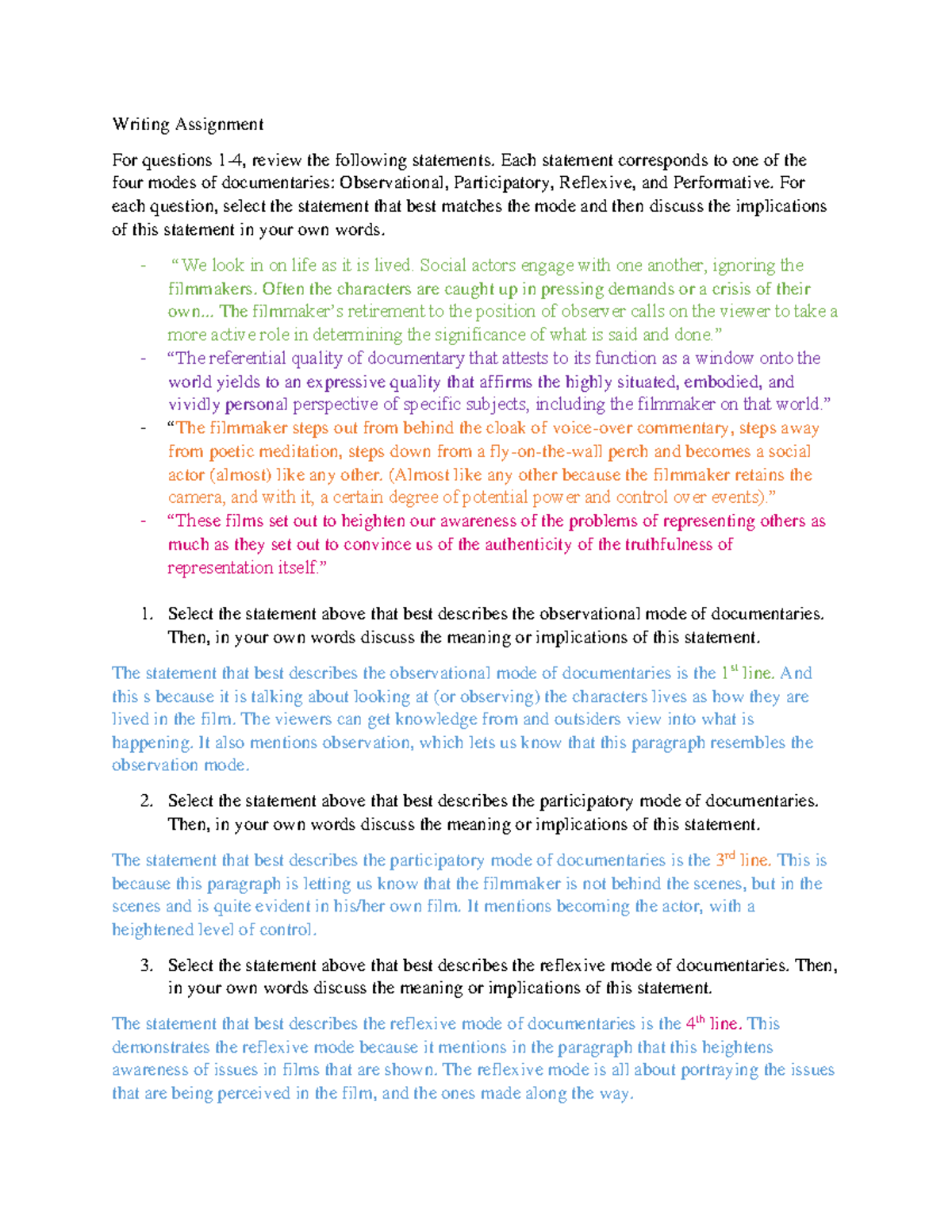 Film Module 3 - Writing Assignment For questions 1-4, review the ...