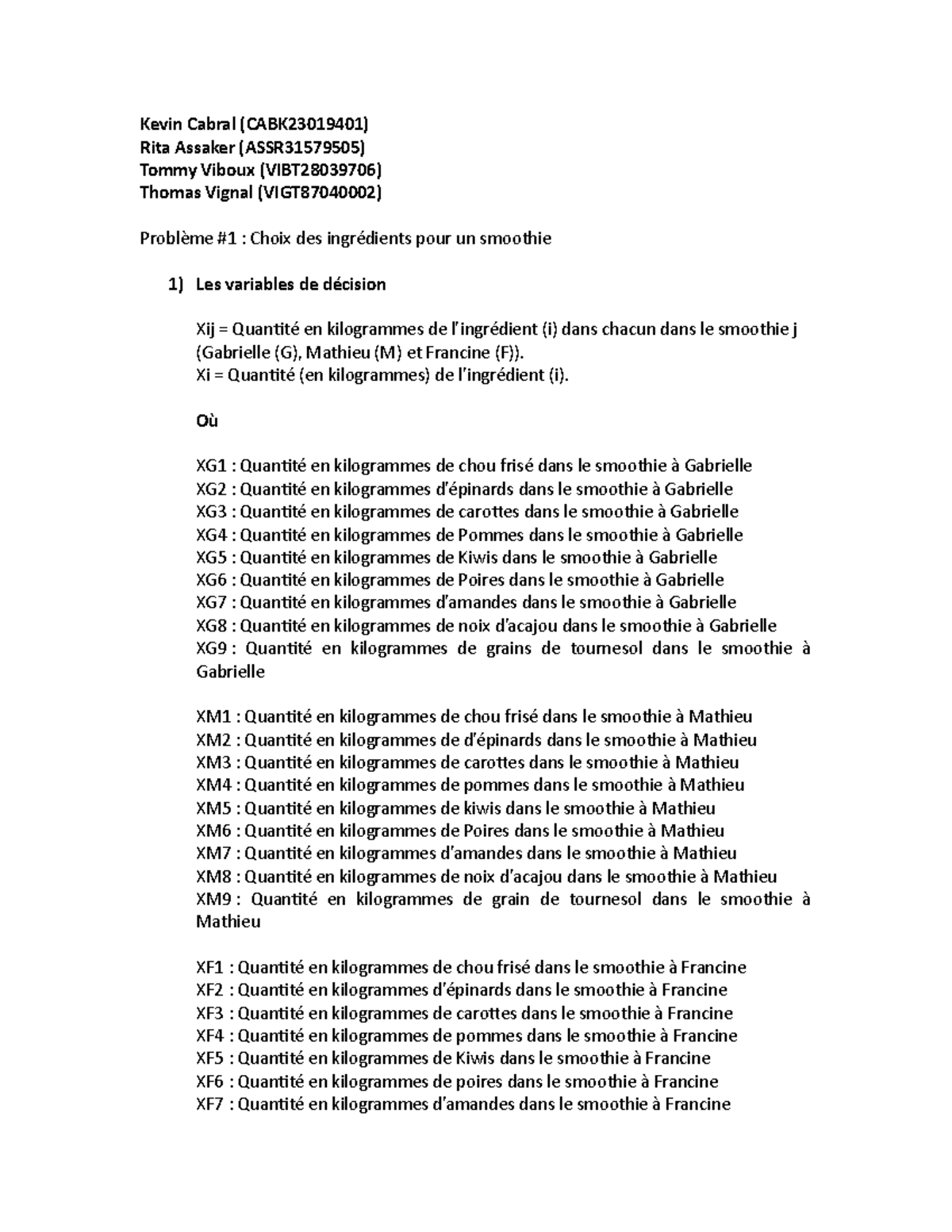 TP1 Numero 1 MET3220 WORD - Kevin Cabral (CABK23019401) Rita Assaker ...