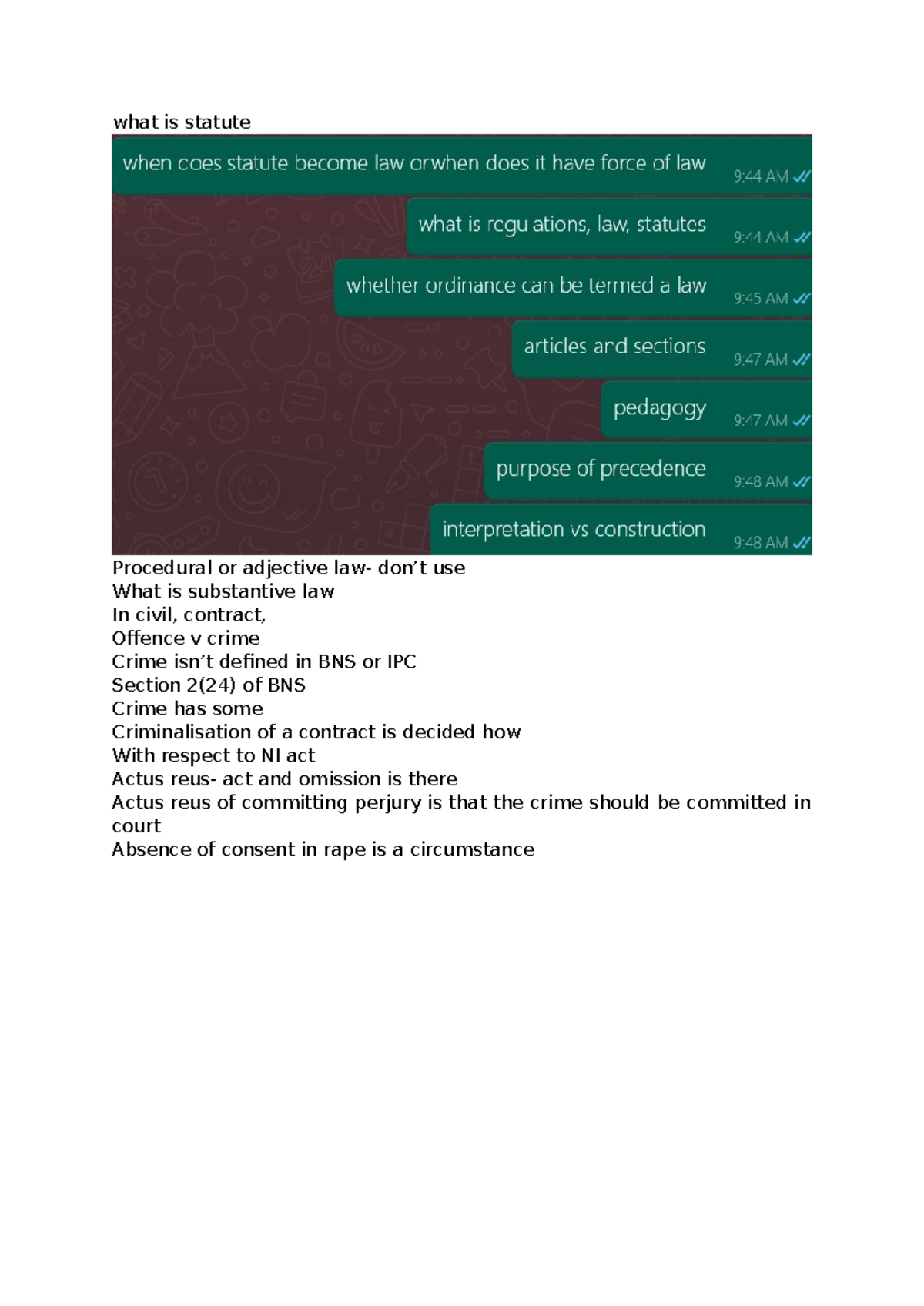 New Microsoft Word Document - B.A.LL.B. - what is statute Procedural or ...