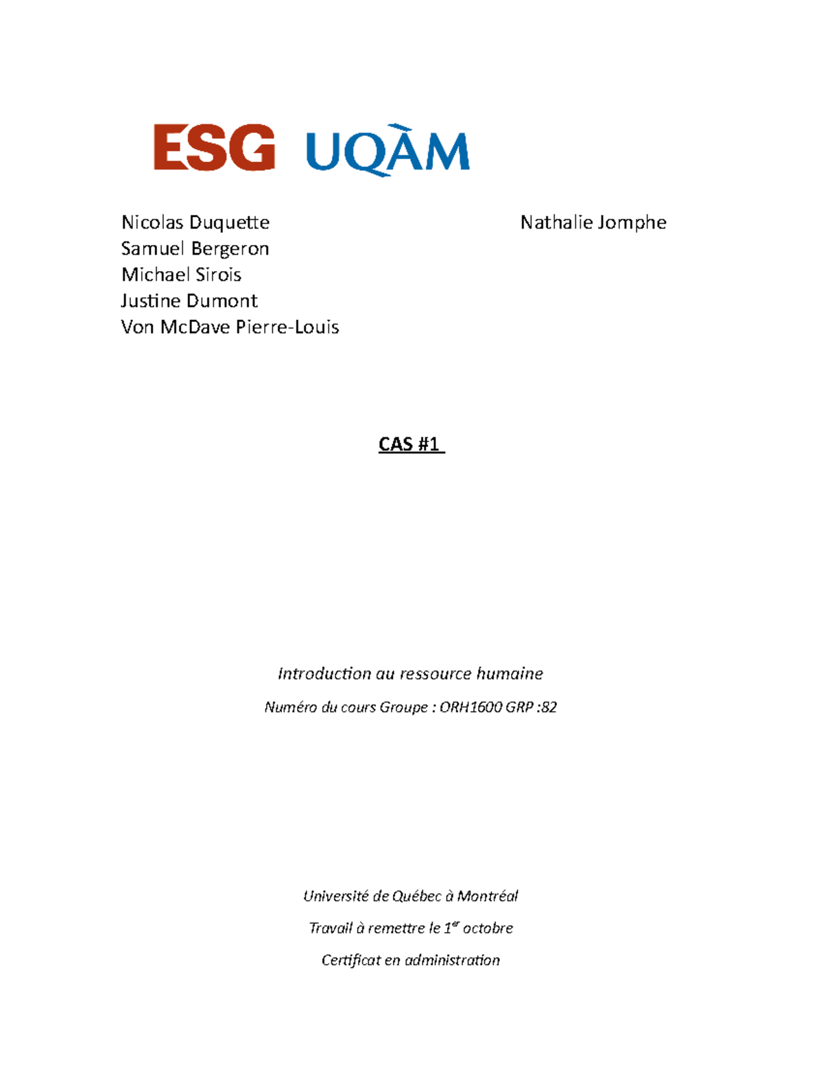 Cas-1 - travail pratique - Nicolas Duquette Nathalie Jomphe Samuel ...