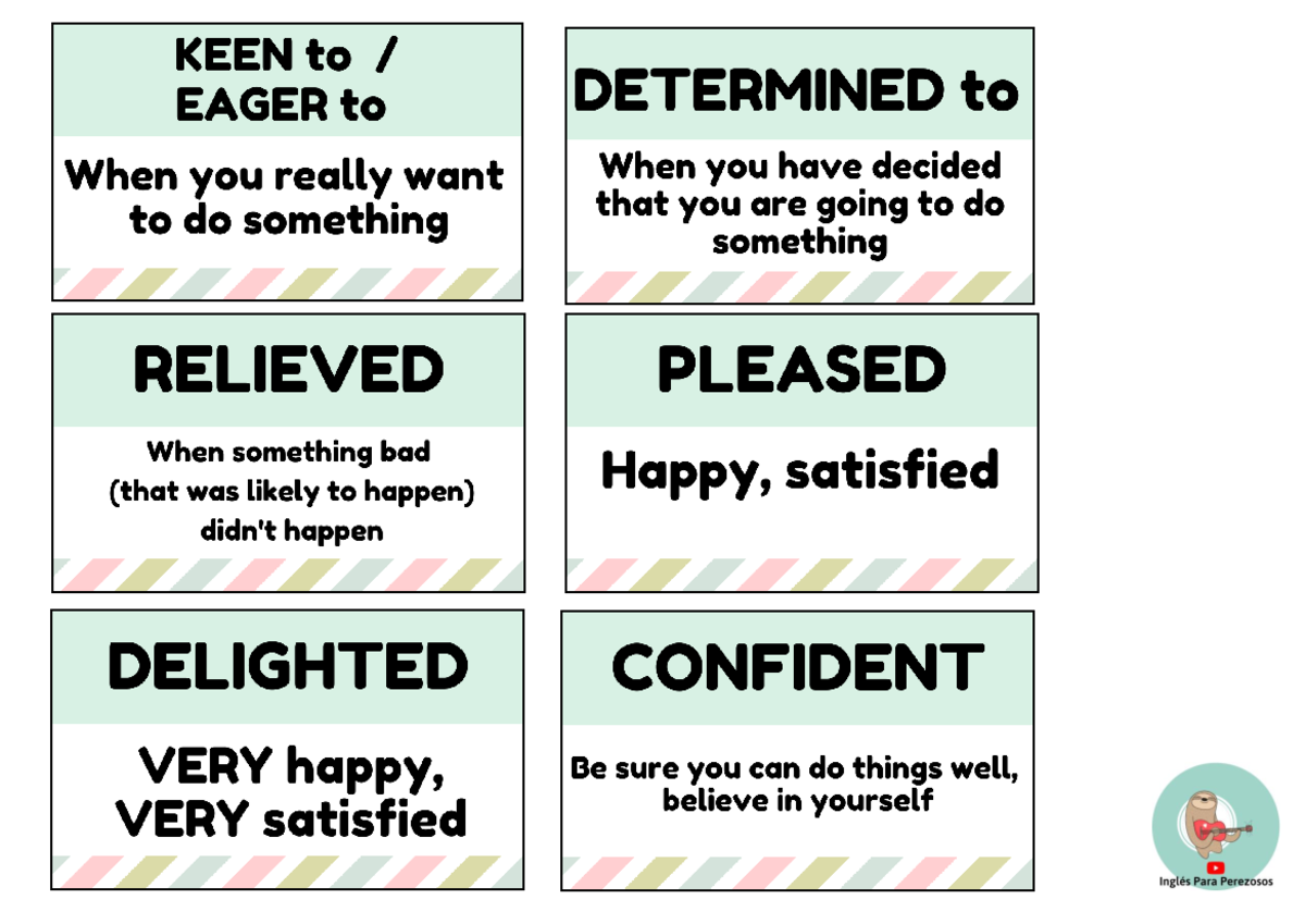 Verbs AND Adjectives Vocabulary English - INGLÉS - Studocu