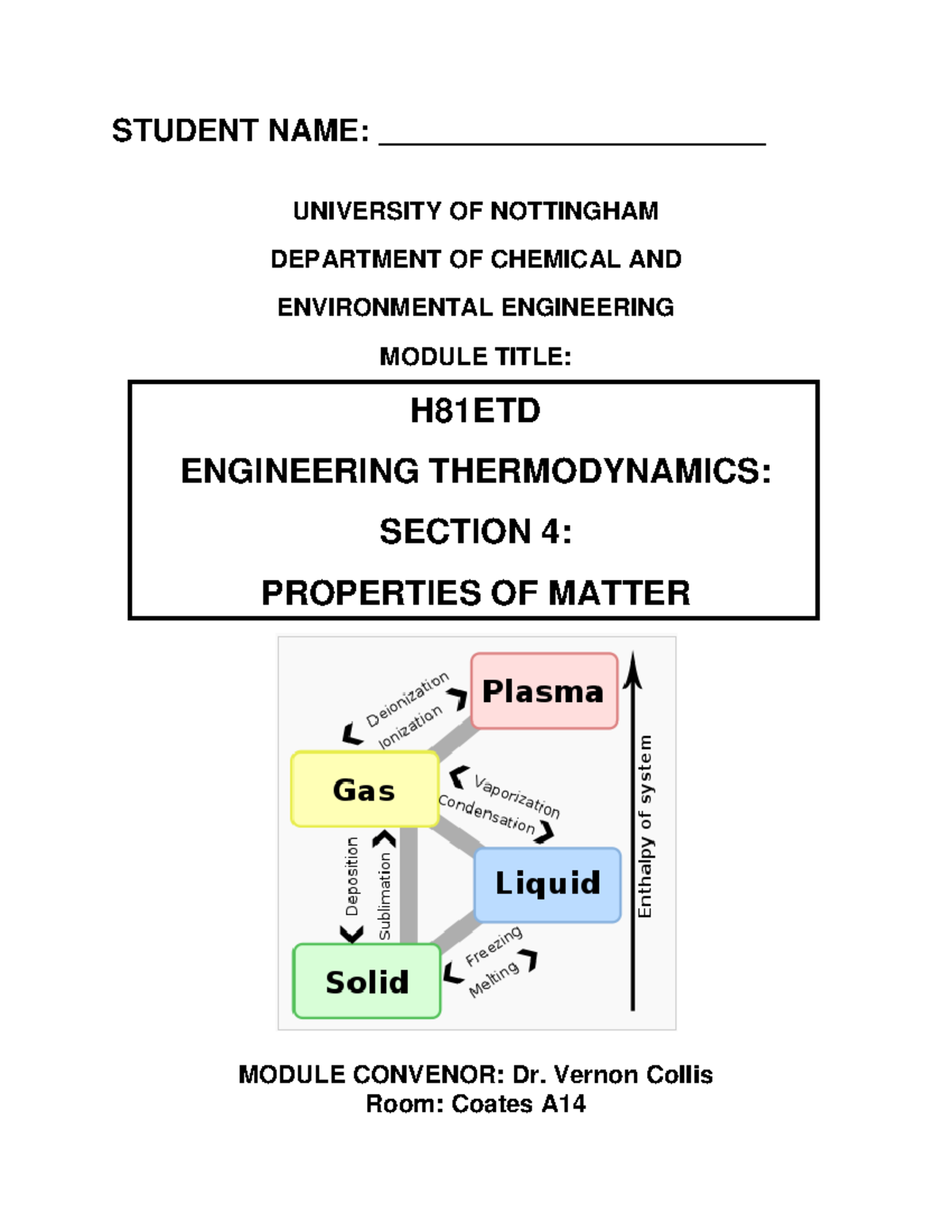Lecture notes, H81ETD Booklet, Section 4: Properties of Matter ...