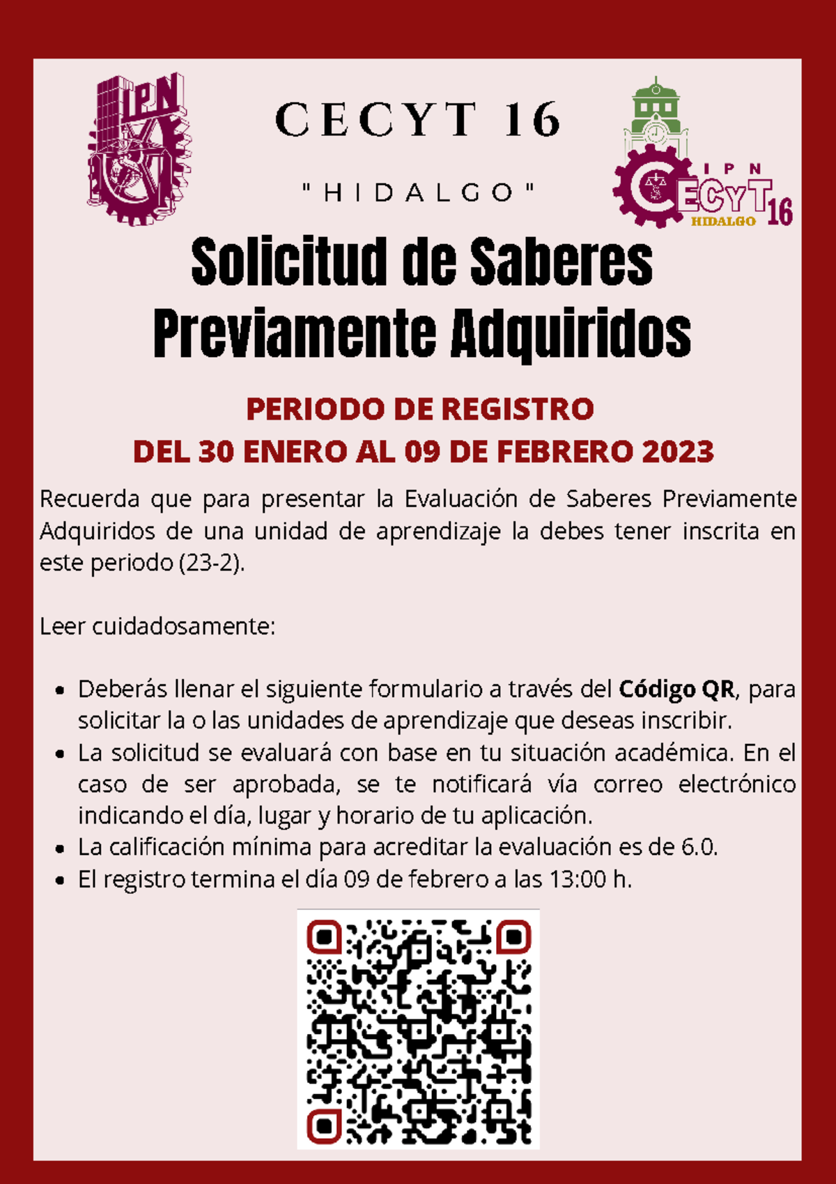 Saberes previos 2023-2 - C E C Y T 1 6 " H I D A L G O " Solicitud de Saberes Previamente - Studocu
