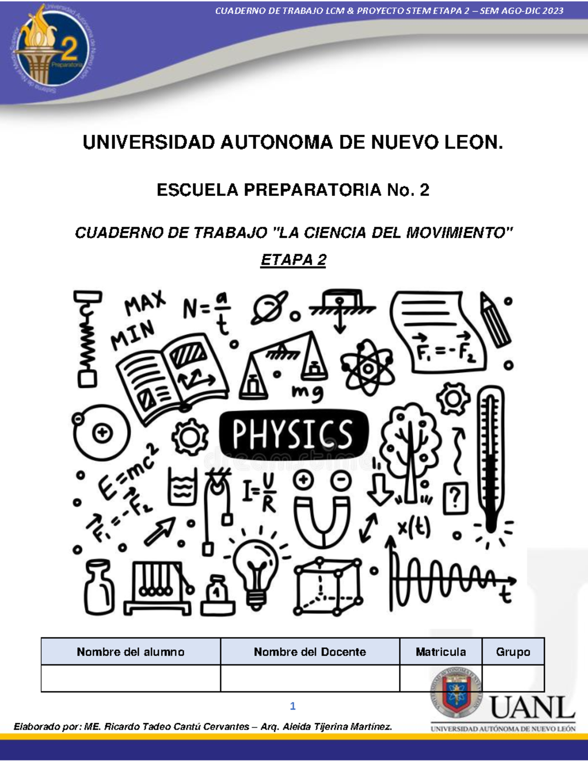 Cuaderno de trabajo - LCM y STEM Etapa 2 Sem Ene-Jun2024 - 1 Elaborado ...