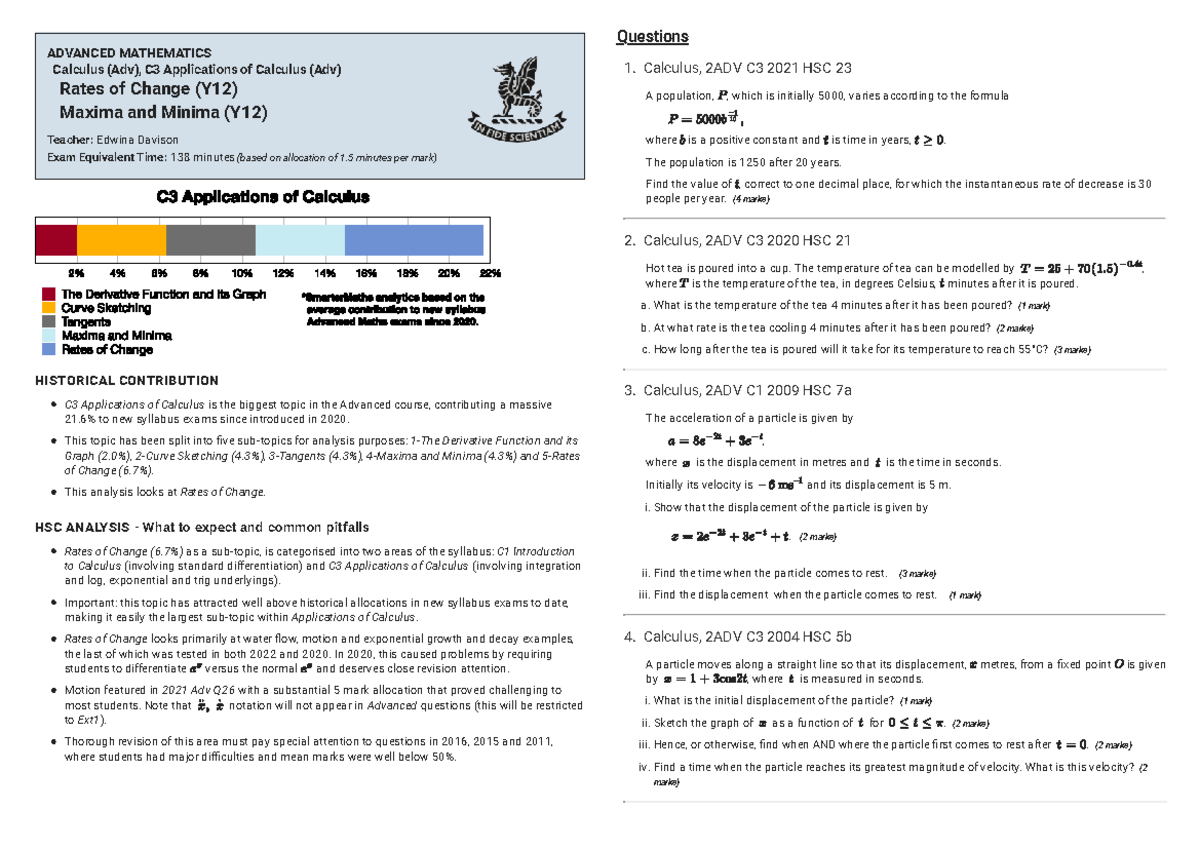 Differentiation 3 5&6 - ADVANCED MATHEMATICS Calculus (Adv), C3 ...
