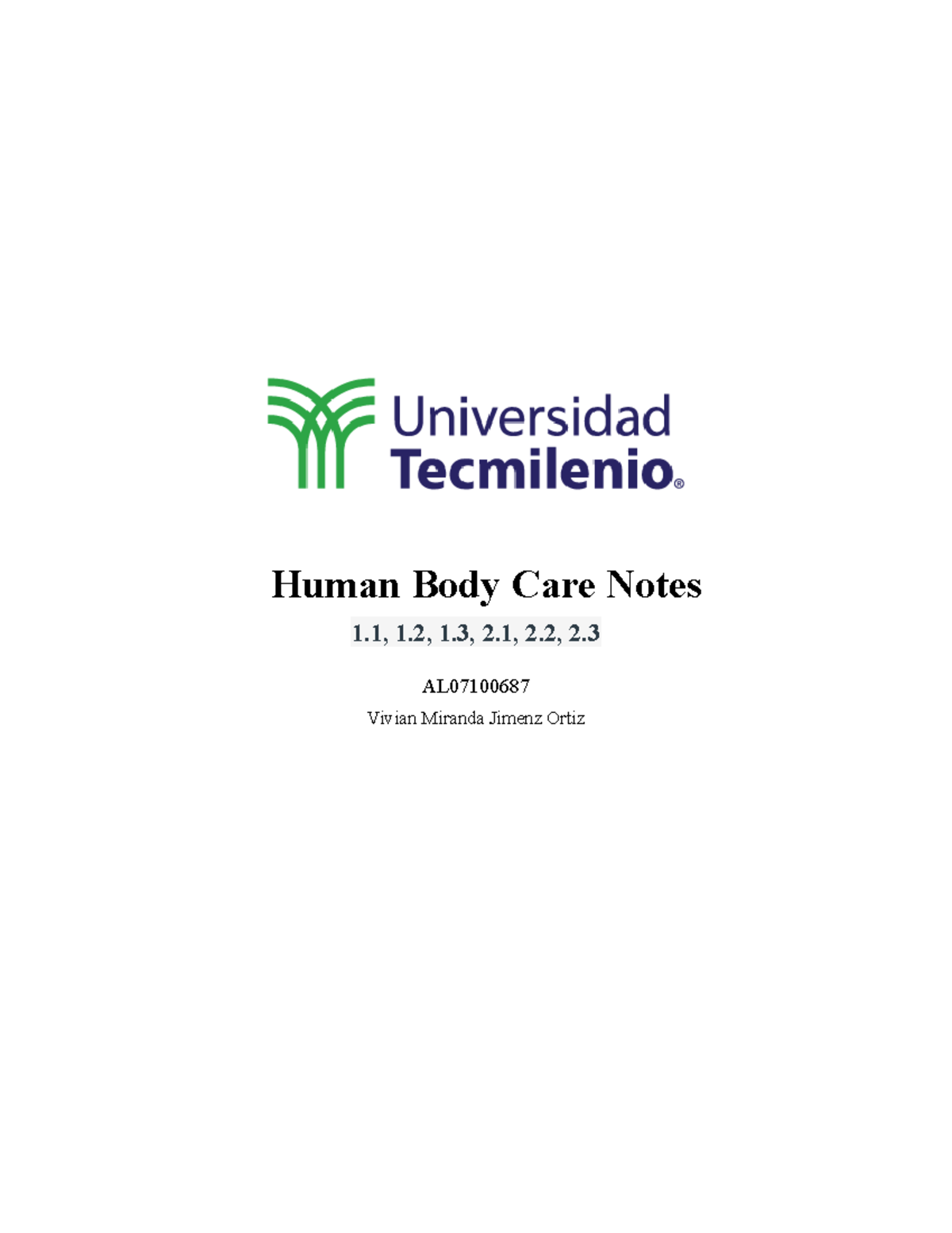 Human Body Care Notes - homework - Human Body Care Notes 1, 1, 1, 2, 2 ...