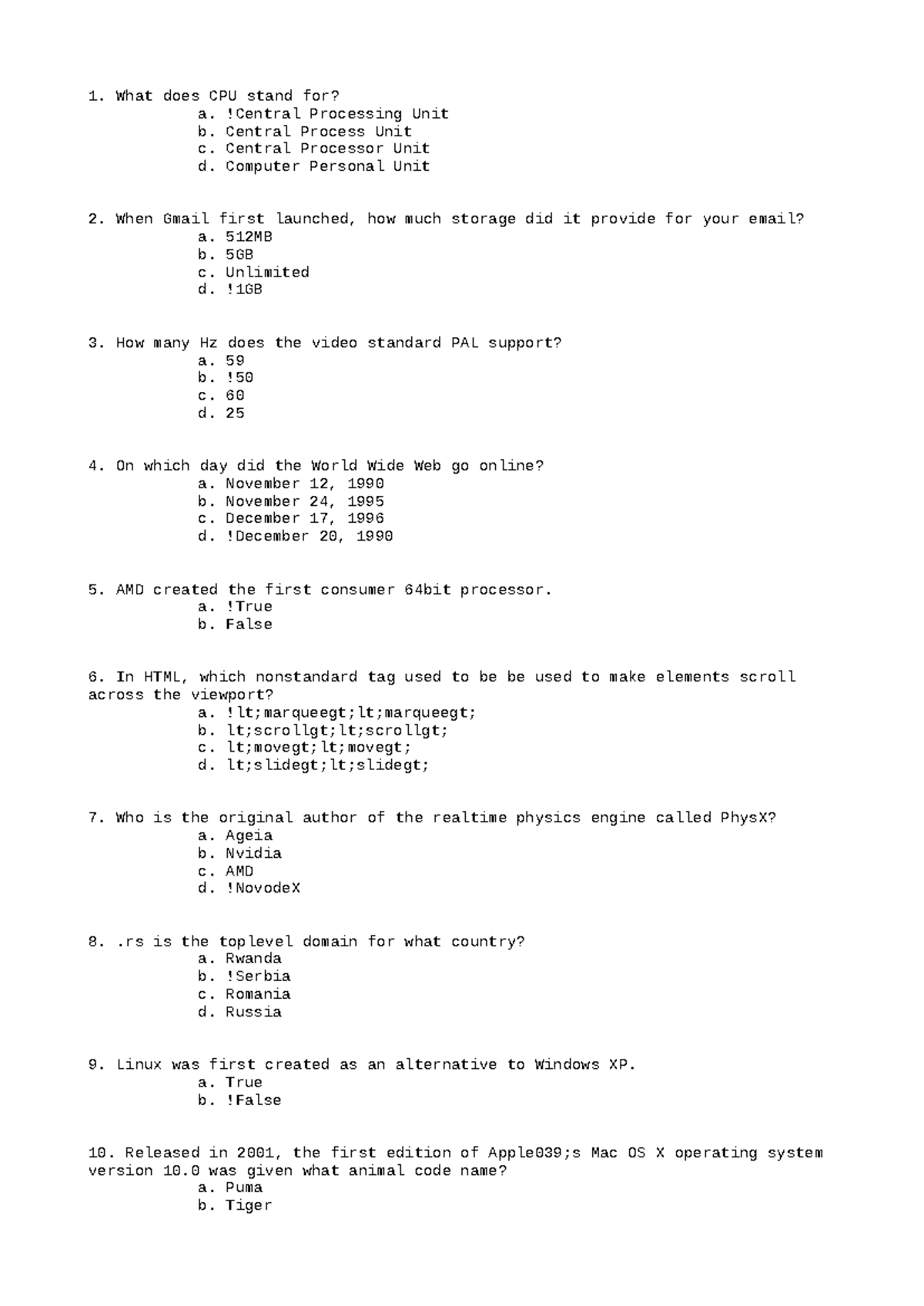 FIN267-HW-7 - hope this helps thanks - What does CPU stand for? a ...