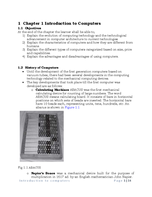 Chapter 2 Basic Hardware Units OF A Computer - 1 Chapter 2 BASIC ...