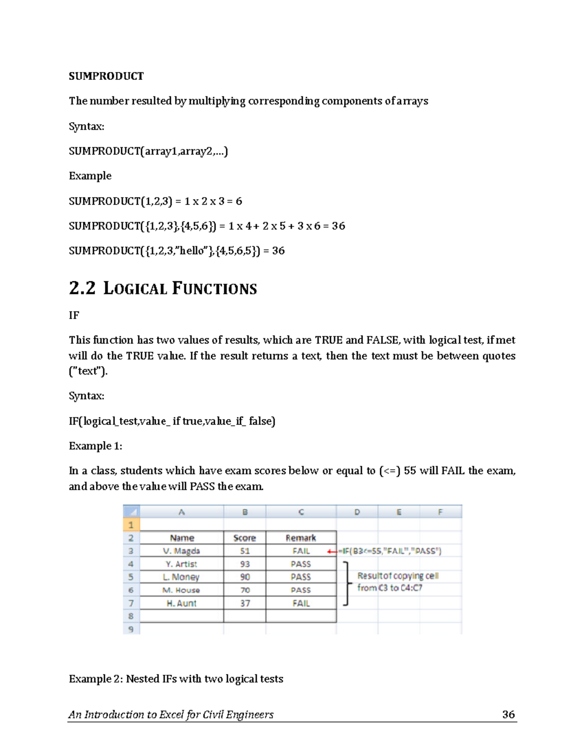 An Introduction to Excel for Civil Engineers From engineering theory to ...