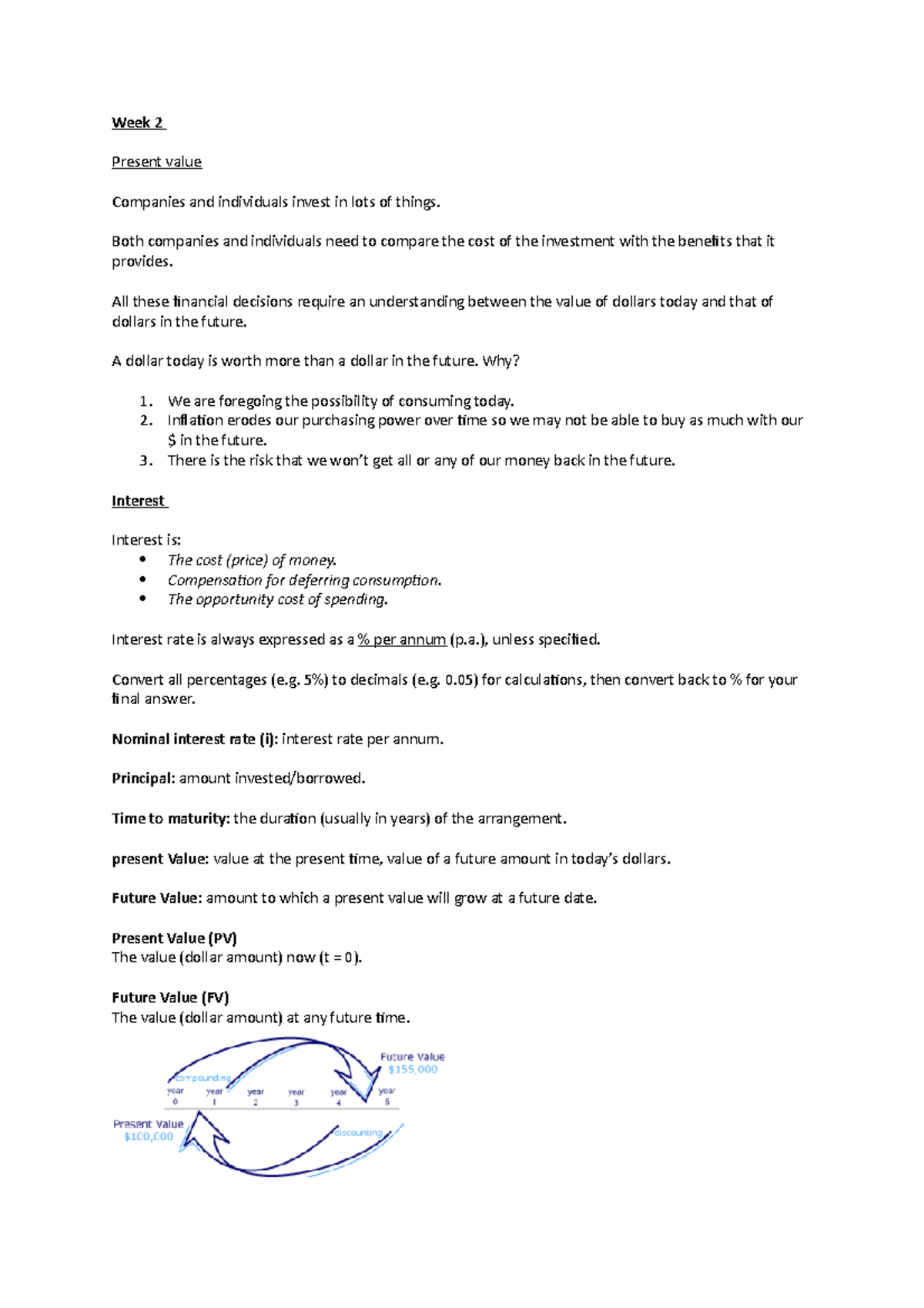 Week 2 single cashflows - MAF101 - Deakin - Studocu