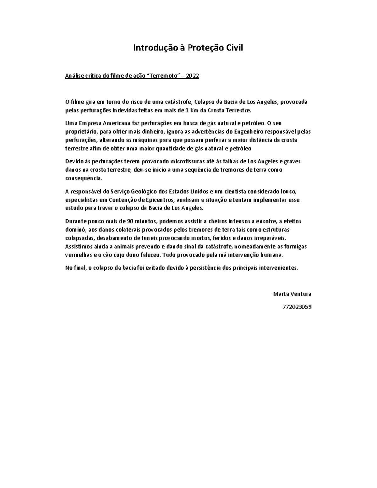 IPC 03-12-2023 - Resumo Introdução à Proteção Civil - Introdução à ...