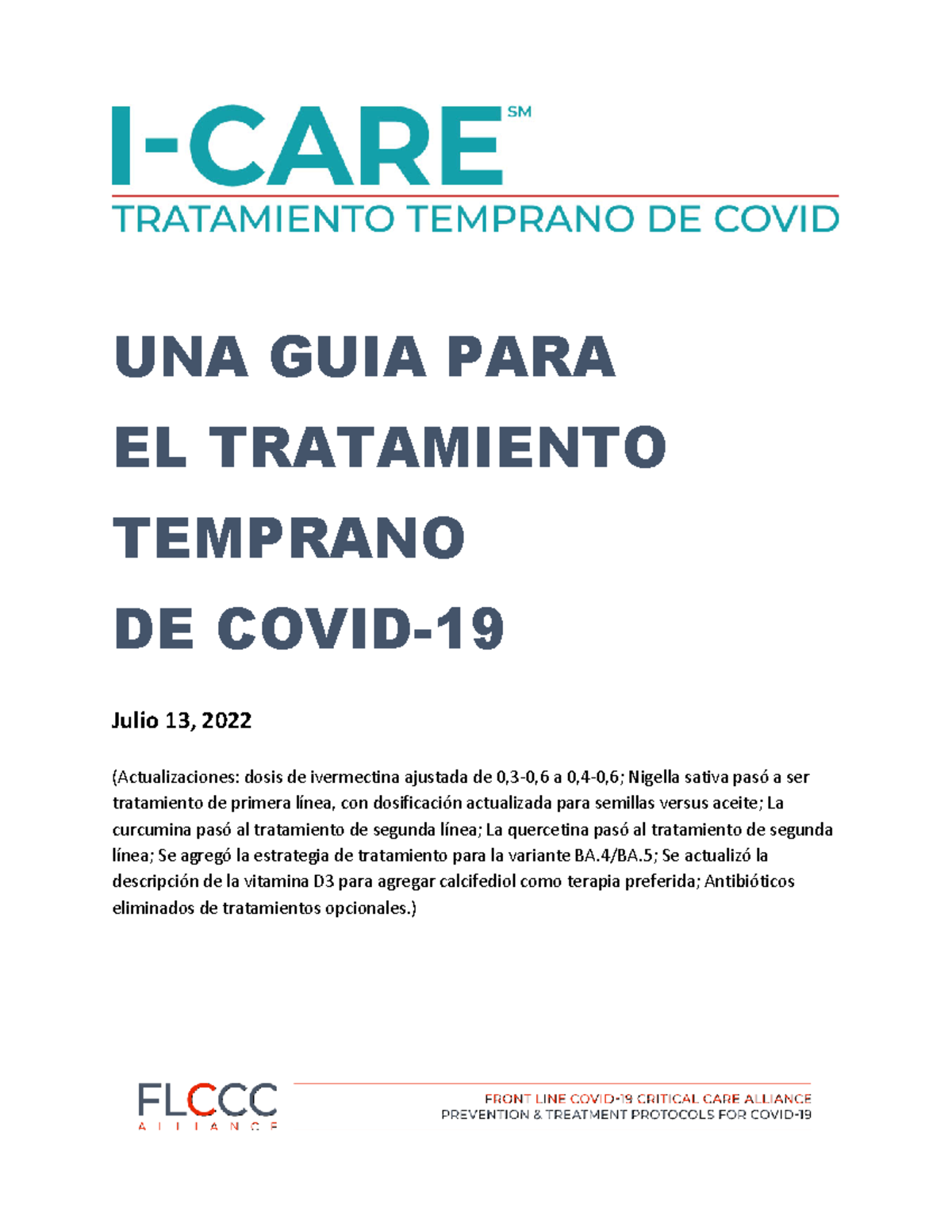 I CARE Protocol Clinical Guide PDF Spanish - UNA GUIA PARA EL ...