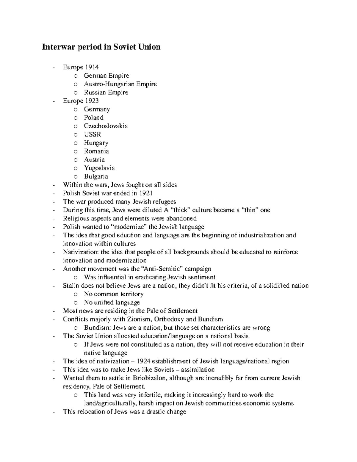 Interwar period in Soviet Union Lecture 14 - Interwar period in Soviet ...