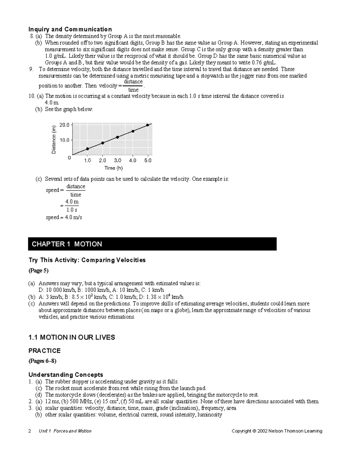 P11SM003 - 1.Motion in Our Lives - 2 Unit 1 Forces and Motion Copyright ...