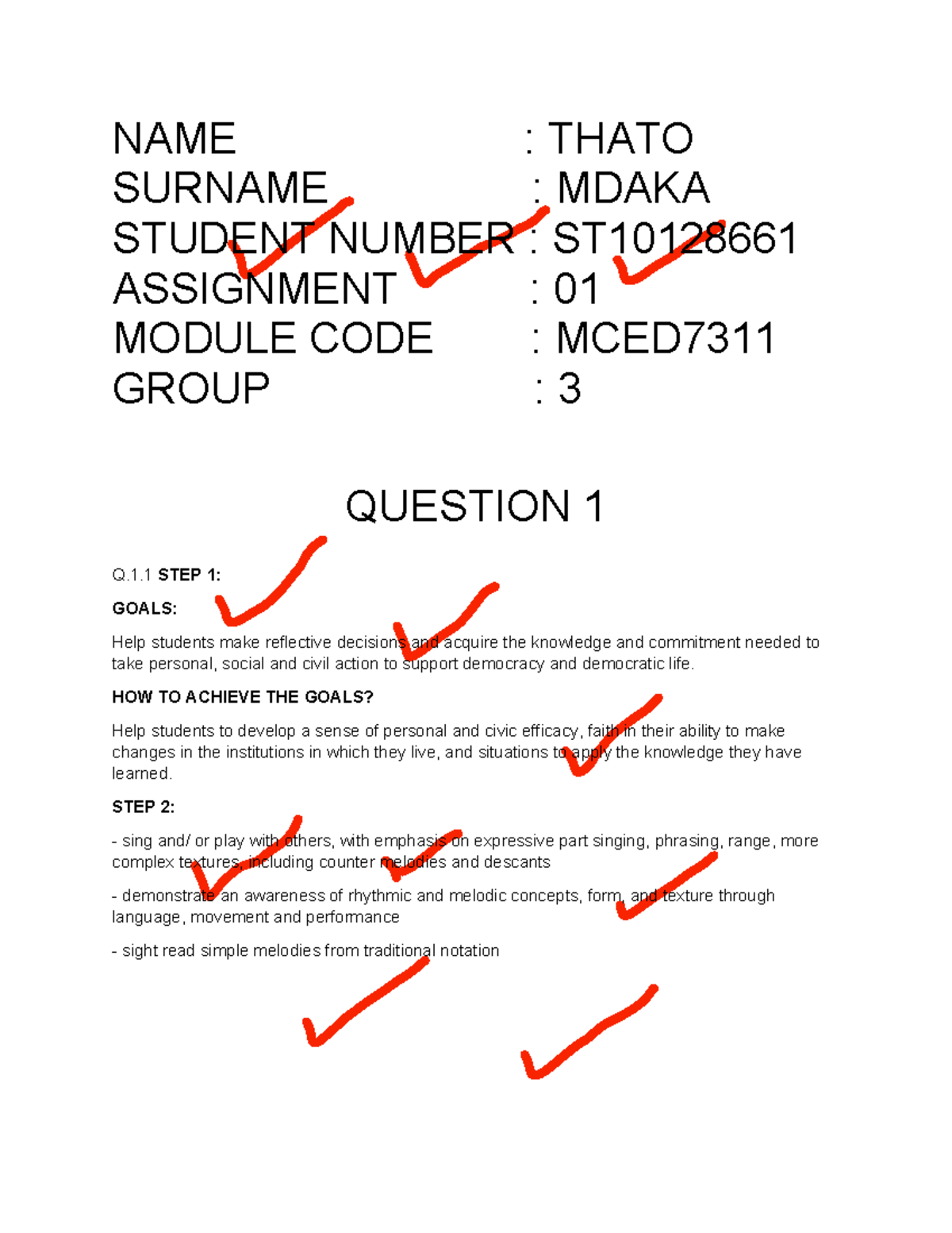 MCED7311+ Assignment - Got 82 out of 100 Please do not copy it I'm just ...