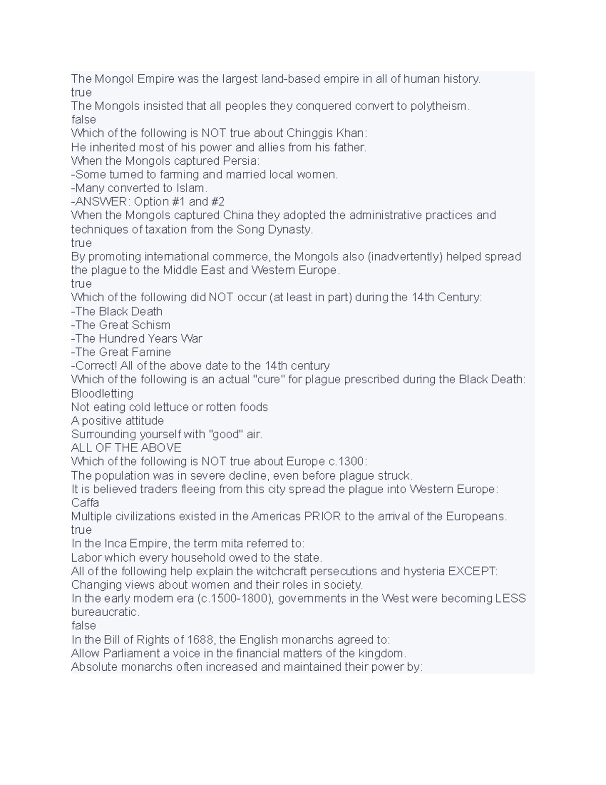 43 - Practice - The Mongol Empire was the largest land-based empire in ...
