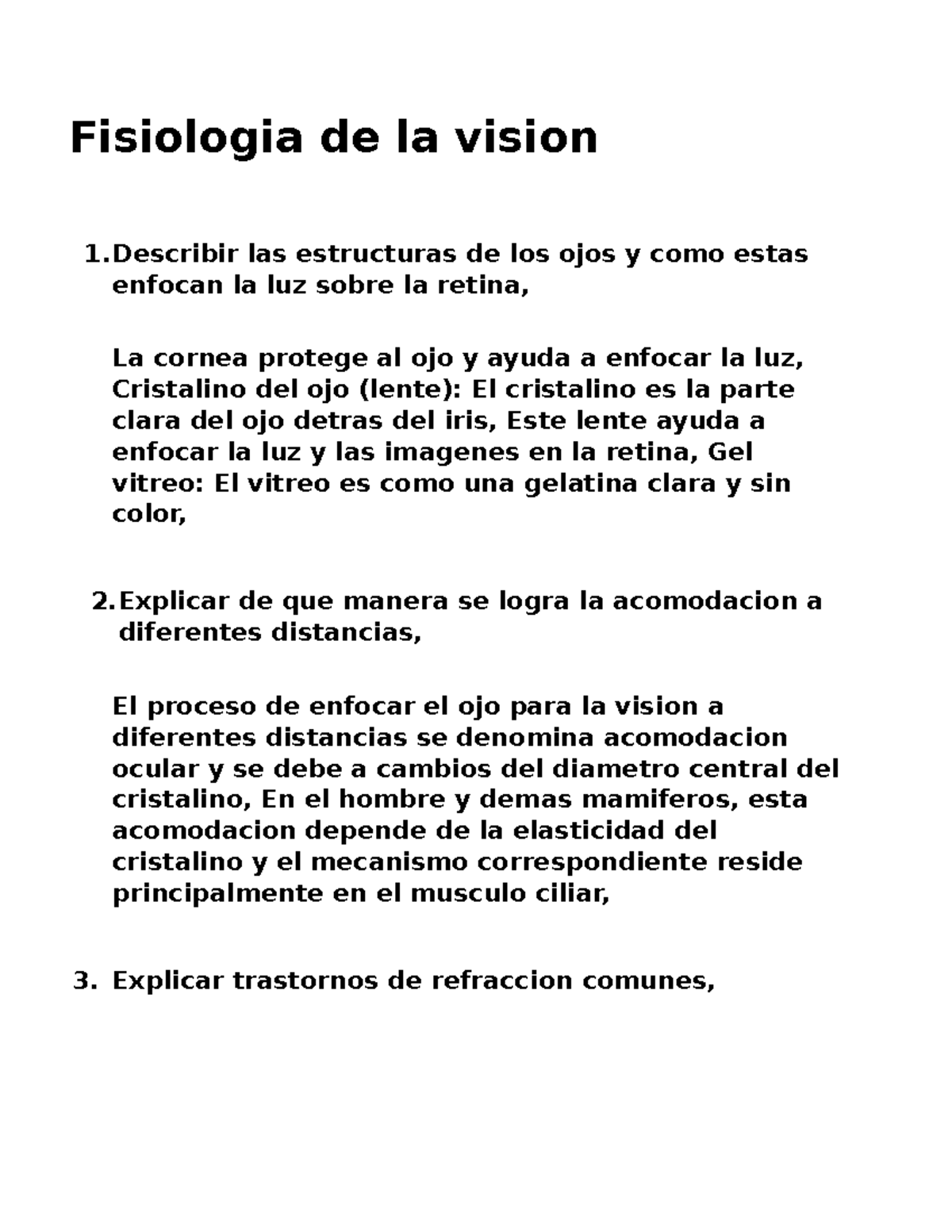 Fisiologia de la vision - Studocu