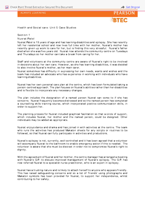 Unit 7 hsc work - Unit 7 the principles of safe practice Task 1 ...