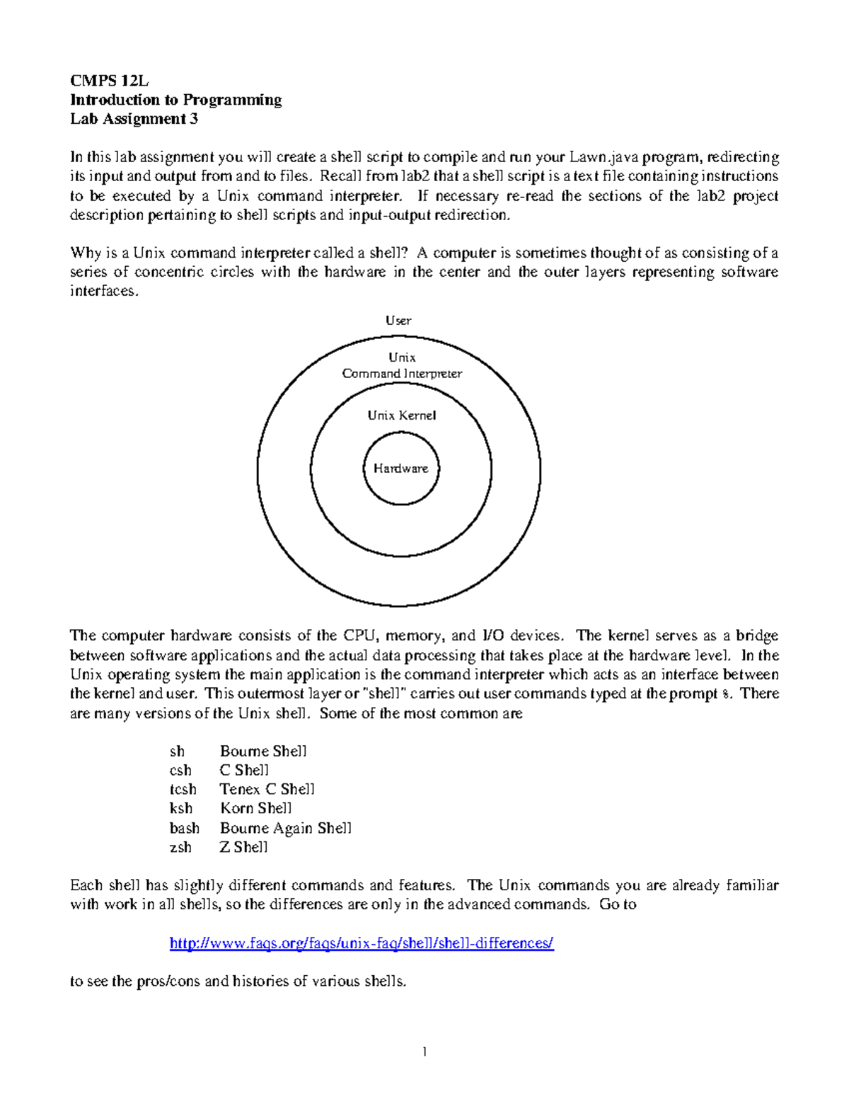 Lab3 - lab3 - CMPS 12L Introduction to Programming Lab Assignment 3 In this lab assignment you ...