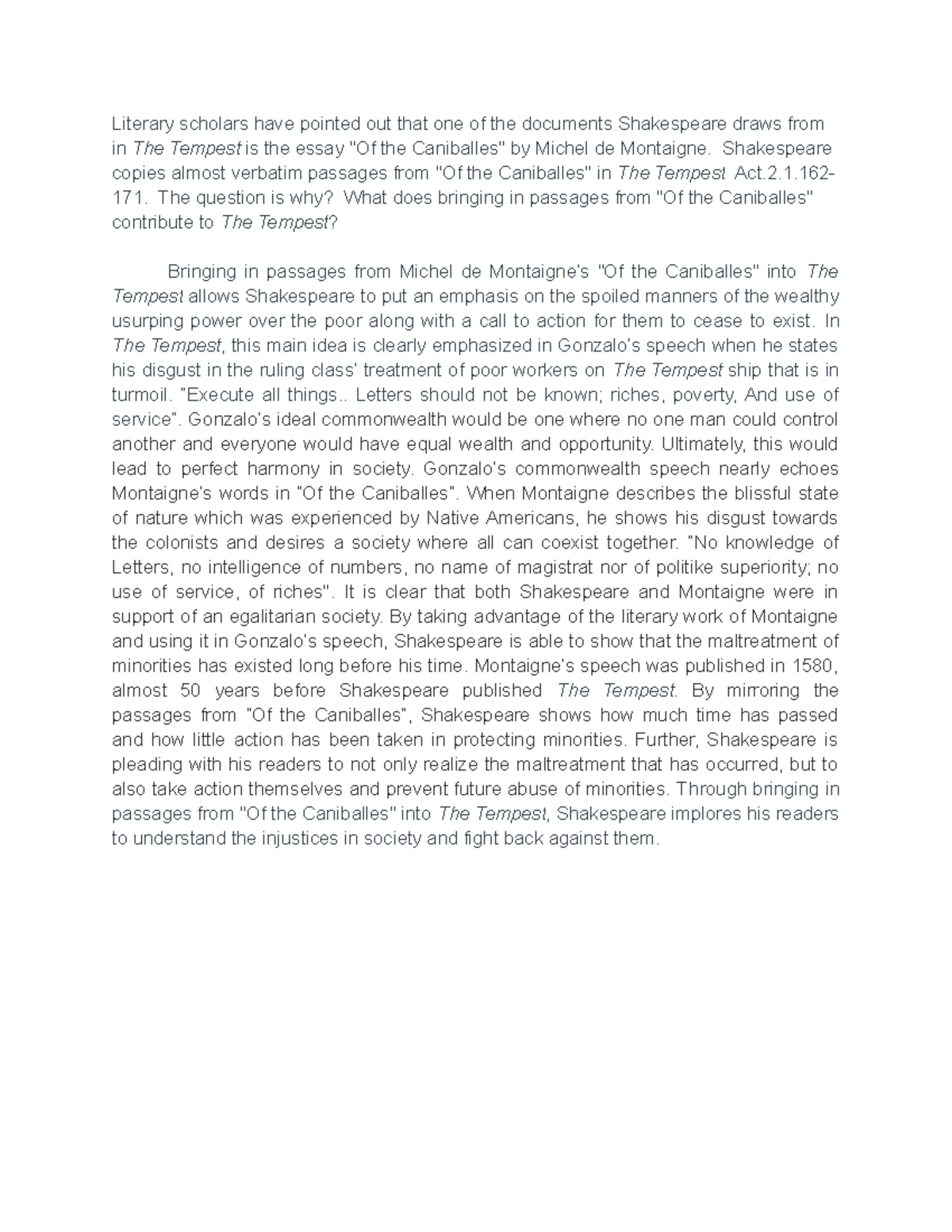 Lit Core Canvas Post #2 - Lit Core Classwork - Literary scholars have ...