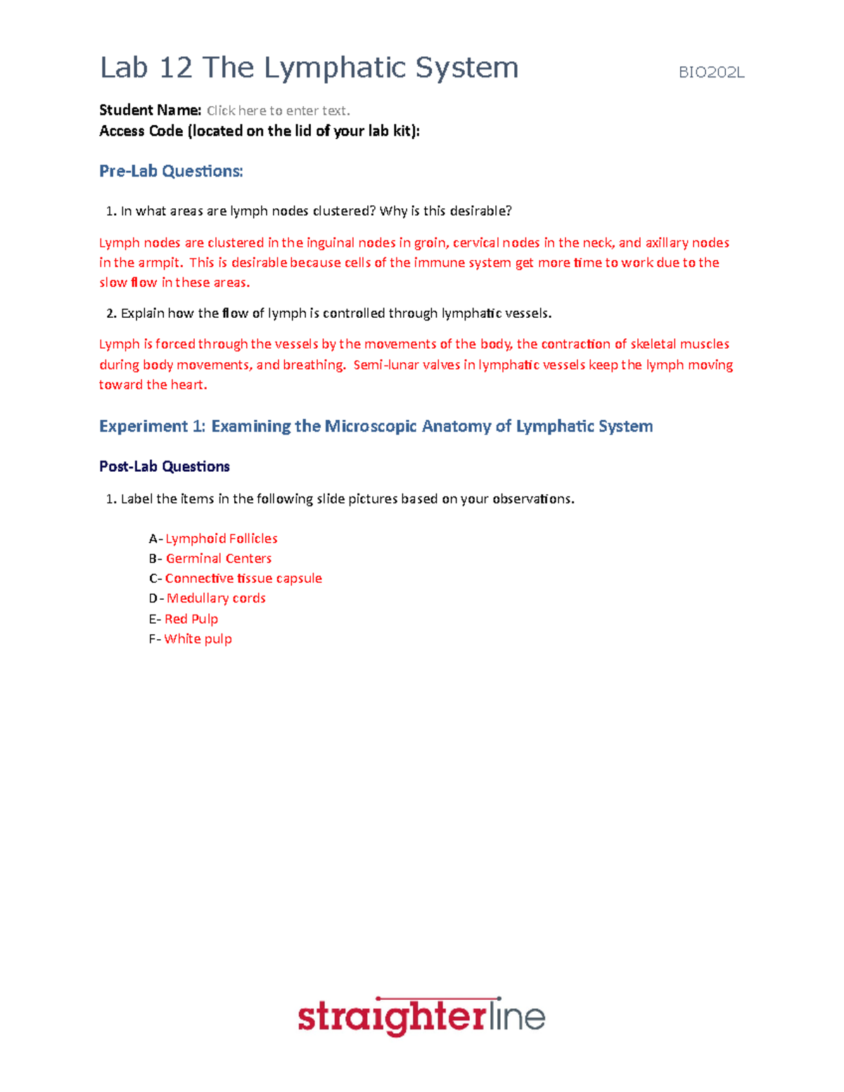 A p2 lab 12 - Straighterline A&P lab 12 - Student Name: Click here to ...