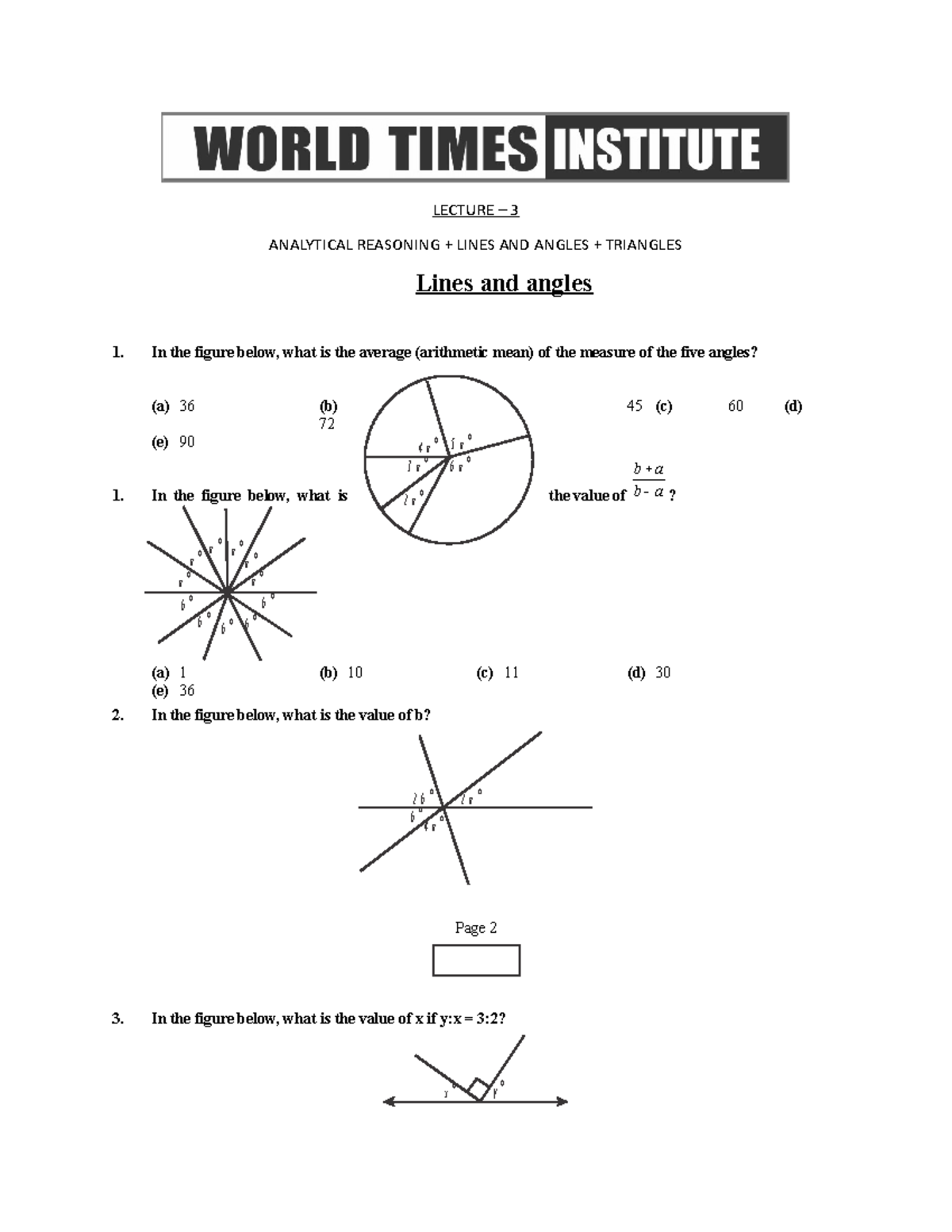 LEC - 3 ( Analytical Reasoning + Logical Reasoning + Lines AND Angles ...