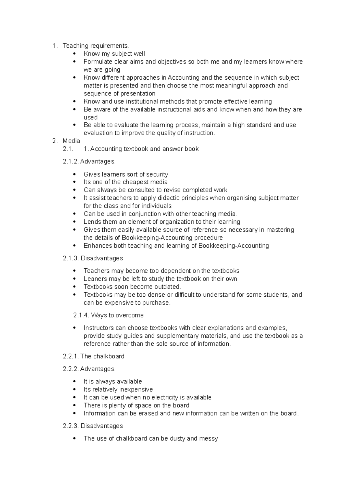 TMS3701 16765249 assignment - Teaching requirements. Know my subject ...