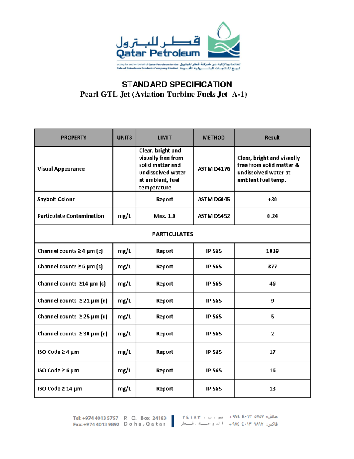 PJET - No description - STANDARD SPECIFICATION Pearl GTL Jet (Aviation ...