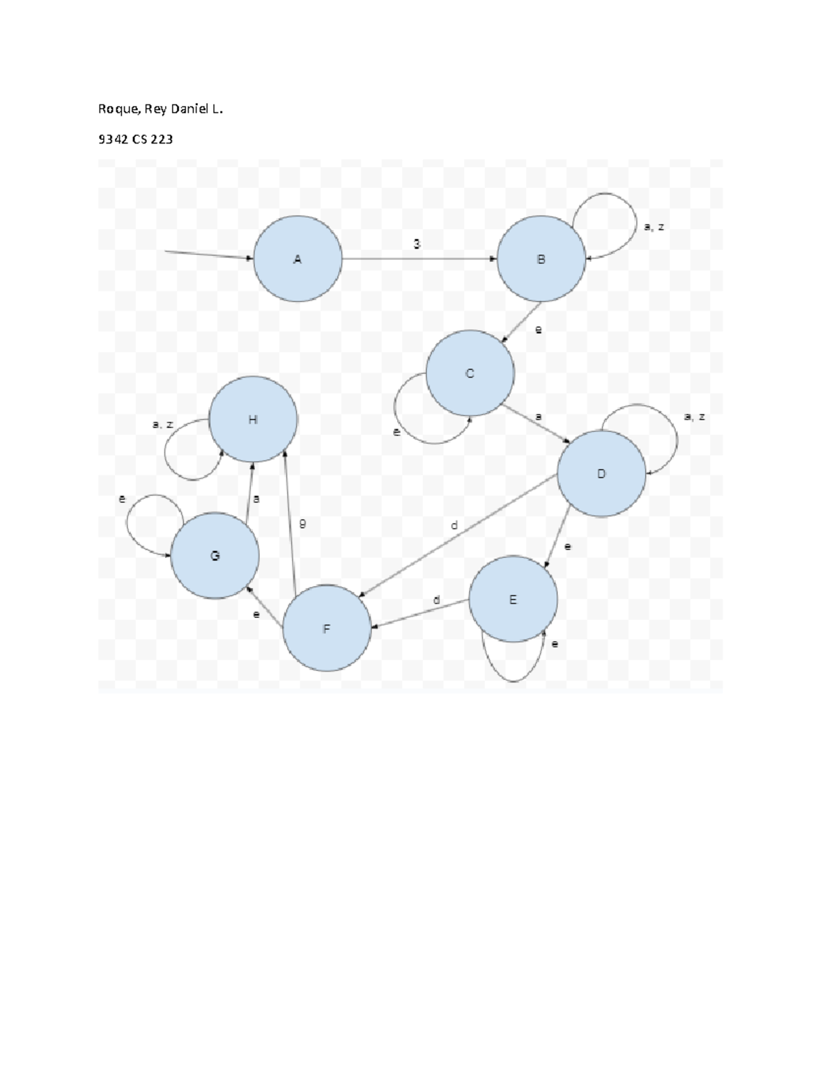 9 March 2024 Exercise - Computer Science - Roque, Rey Daniel L. 9342 CS ...