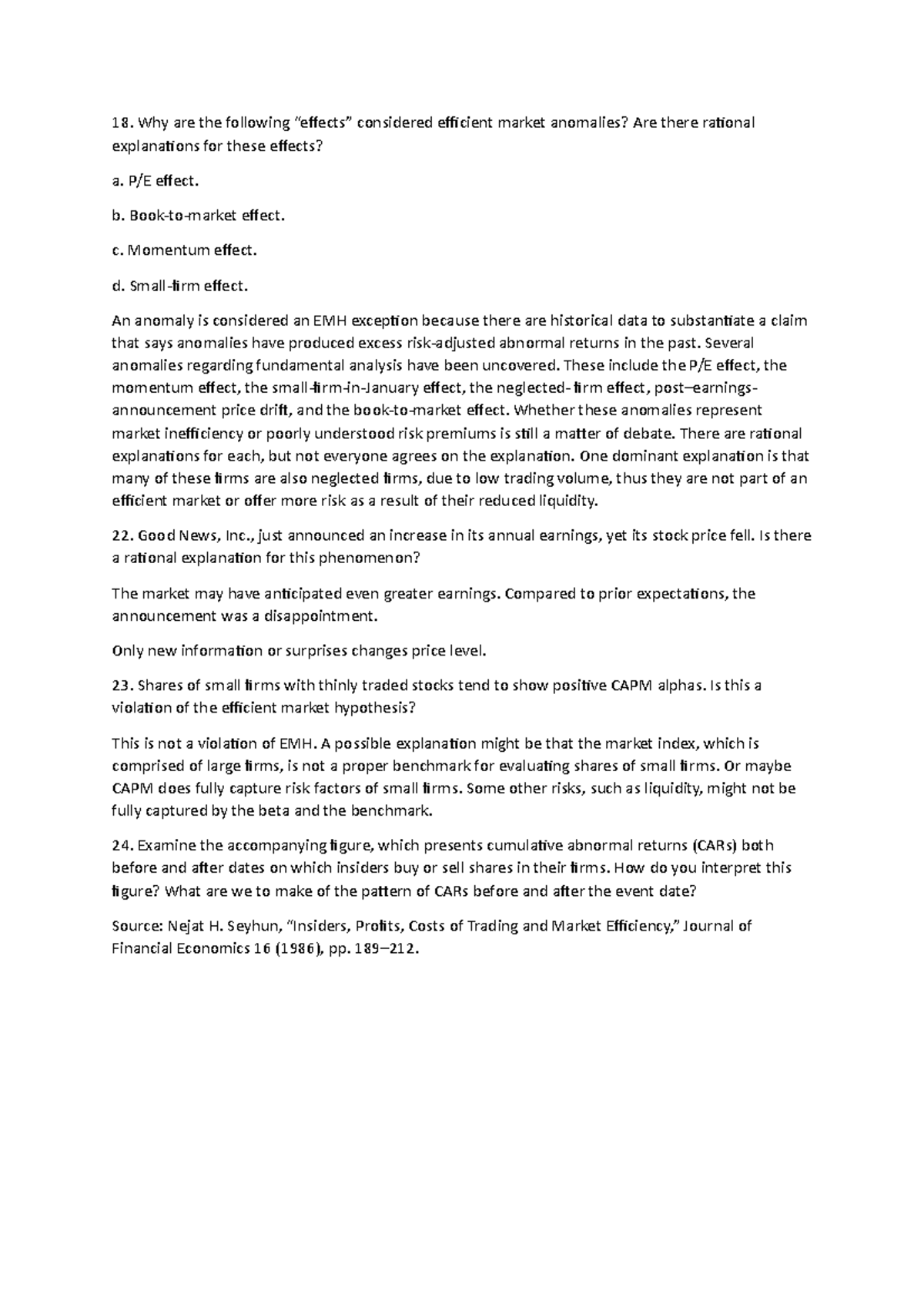 Q18 Tutorial 11 - Questions - Why are the following “effects ...